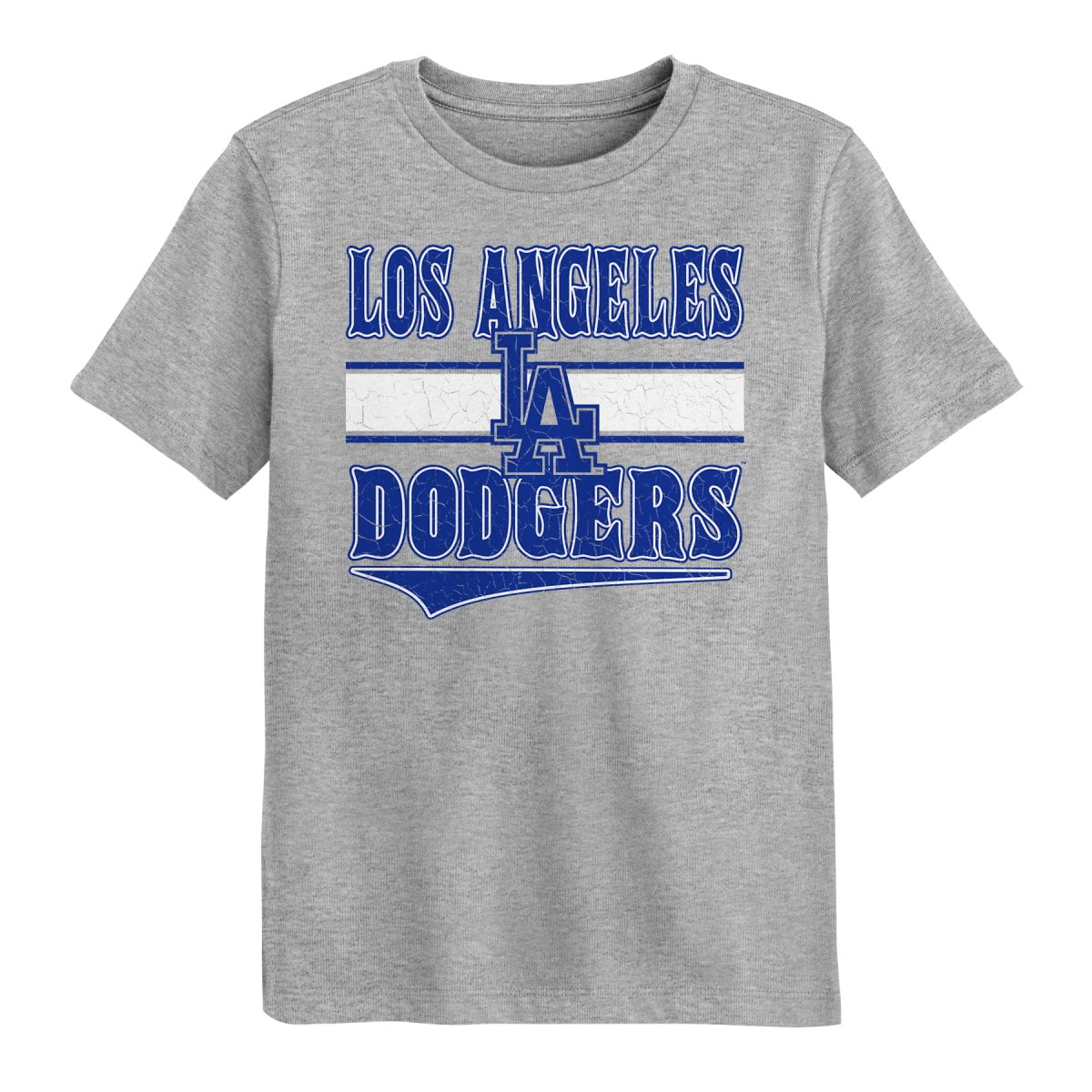 LOS ANGELES DODGERS Boys Grey Color Cotton Crew Short Sleeve Tee ...