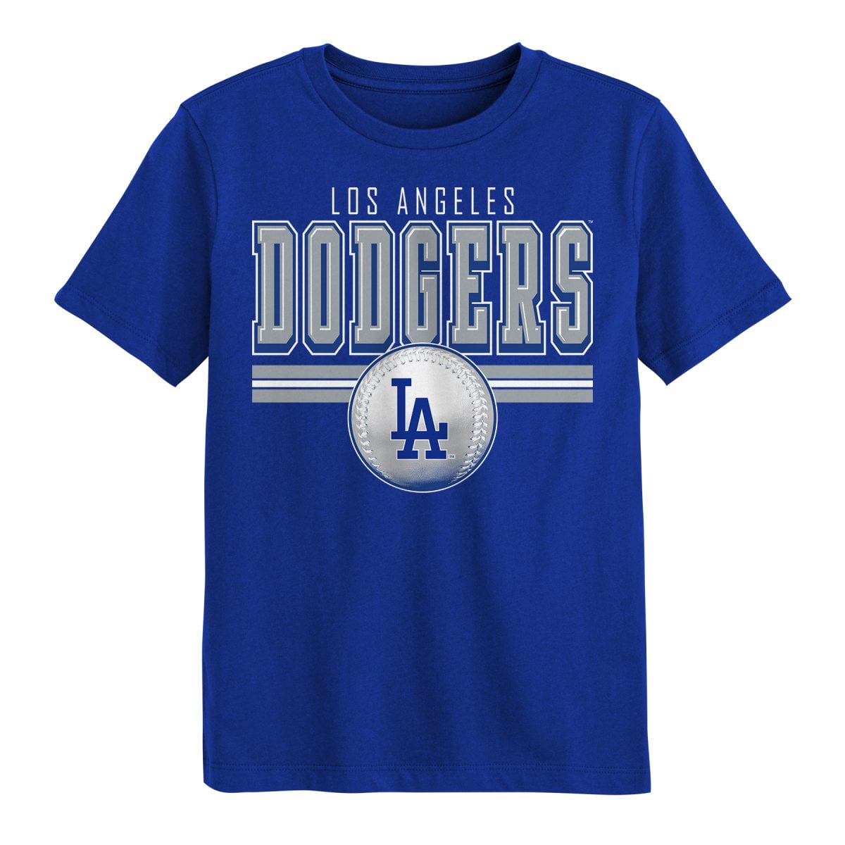 LOS ANGELES DODGERS Boys Primry Color Cotton Crew Short Sleeve Tee ...