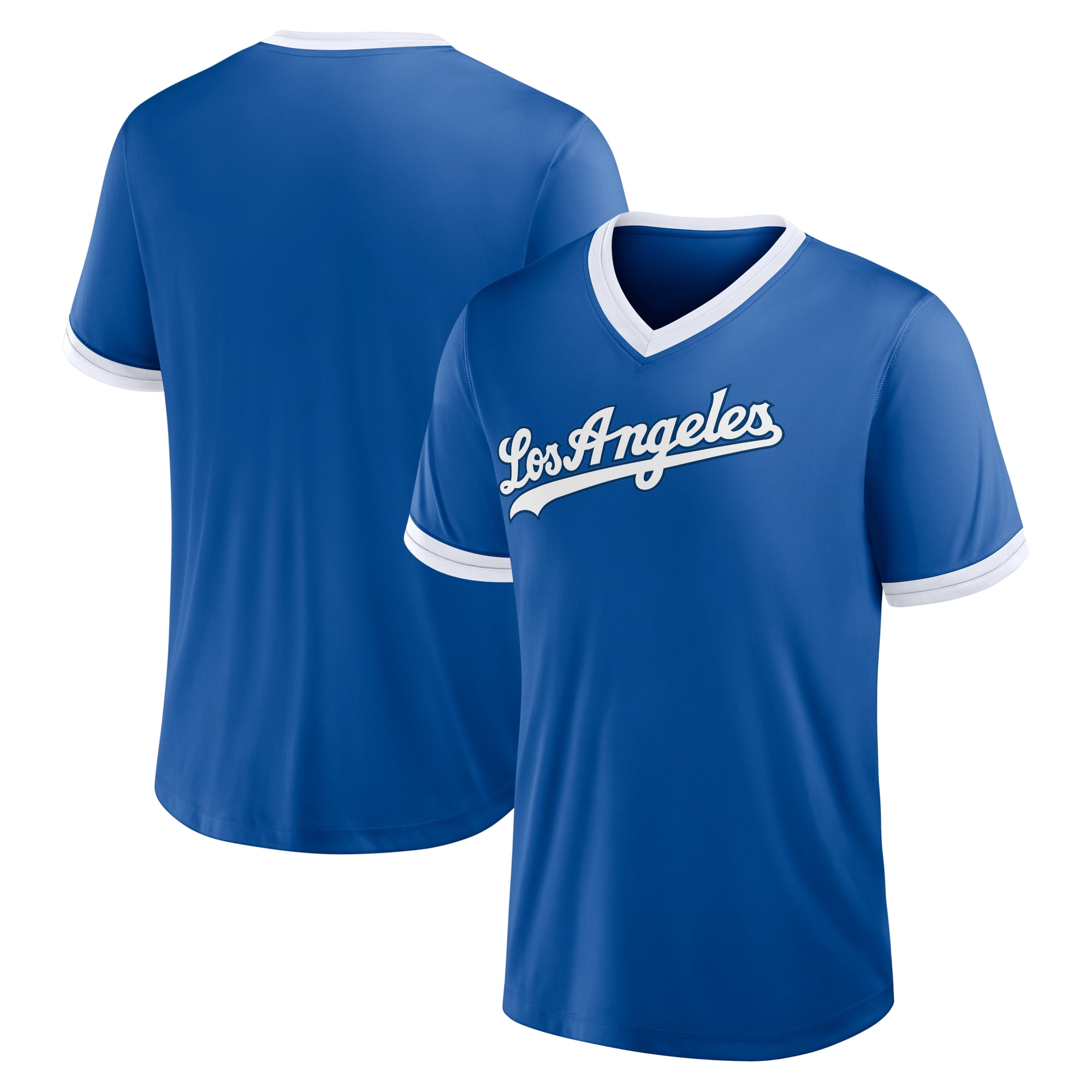 Los Angeles Dodgers Men’s Royal Race Ahead Poly V-Neck Fashion Top, Up to Size 3XL - Walmart.com