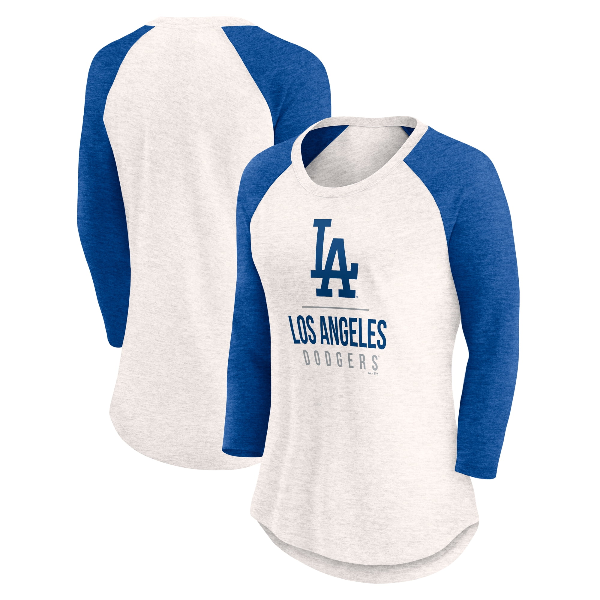 Los Angeles Dodgers Women's White Take The Challenge Bi-Blend Long Sleeve Fashion T-Shirt, Up To ...