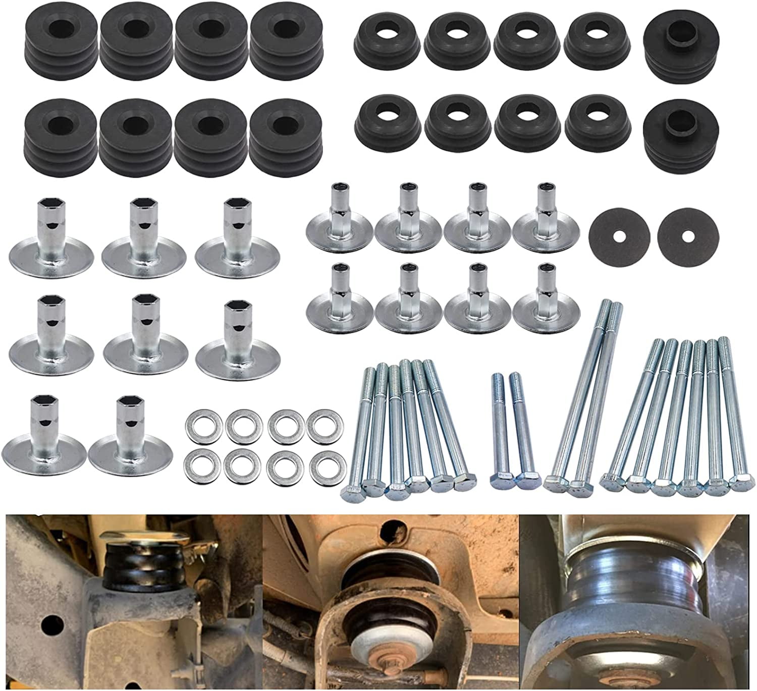 LOSTAR Fit 2008-2016 Ford F-250 F-350 Super Duty 2WD 4WD Steel Sleeves and Hardware and ...