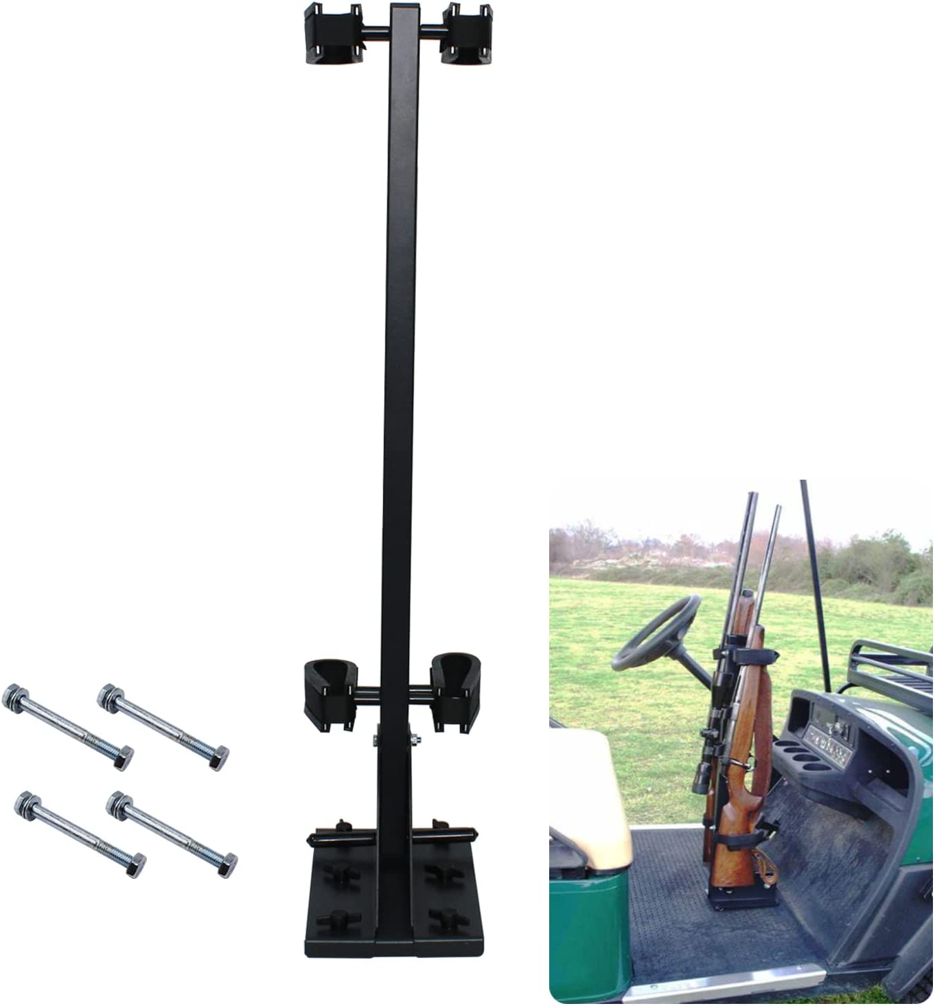 LOSTAR Golf Cart Universal Gun Rack/Stand Up Gun Holder Compatible with ...