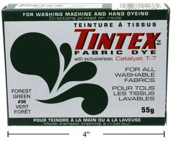 LOT OF 1 TINTEX BRAND FOREST GREEN FABRIC DYE #36 - Walmart.com