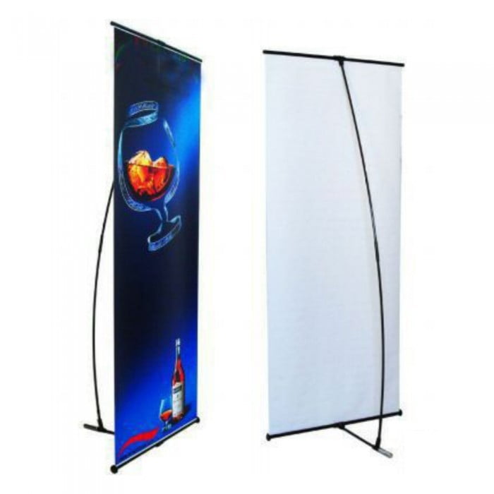 LOT OF 10 - Trade Show L Banner Stands 32*73" Sign Display (Hardware ...