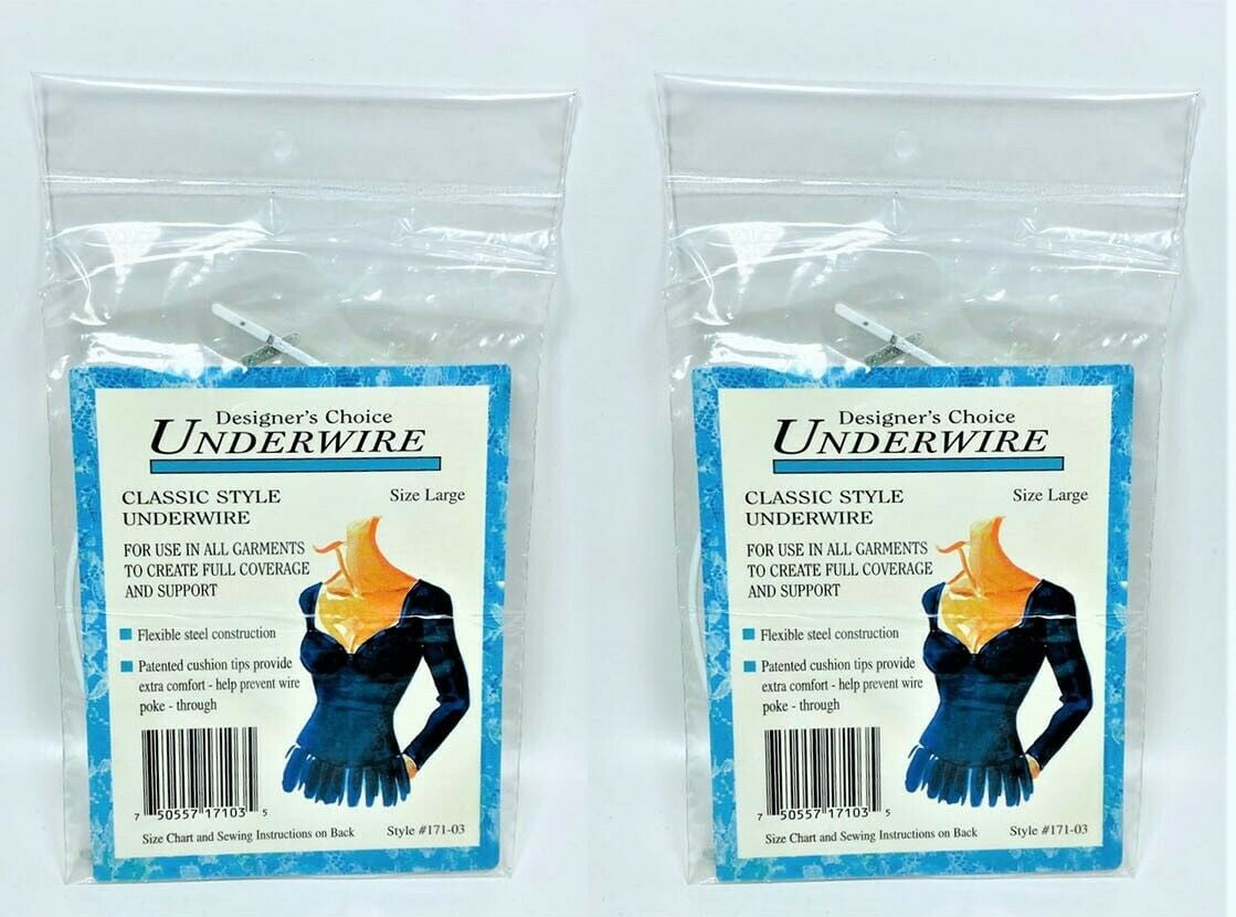 LOT OF 2 Classic Style Underwire by Designer's Choice - Large - Walmart.com