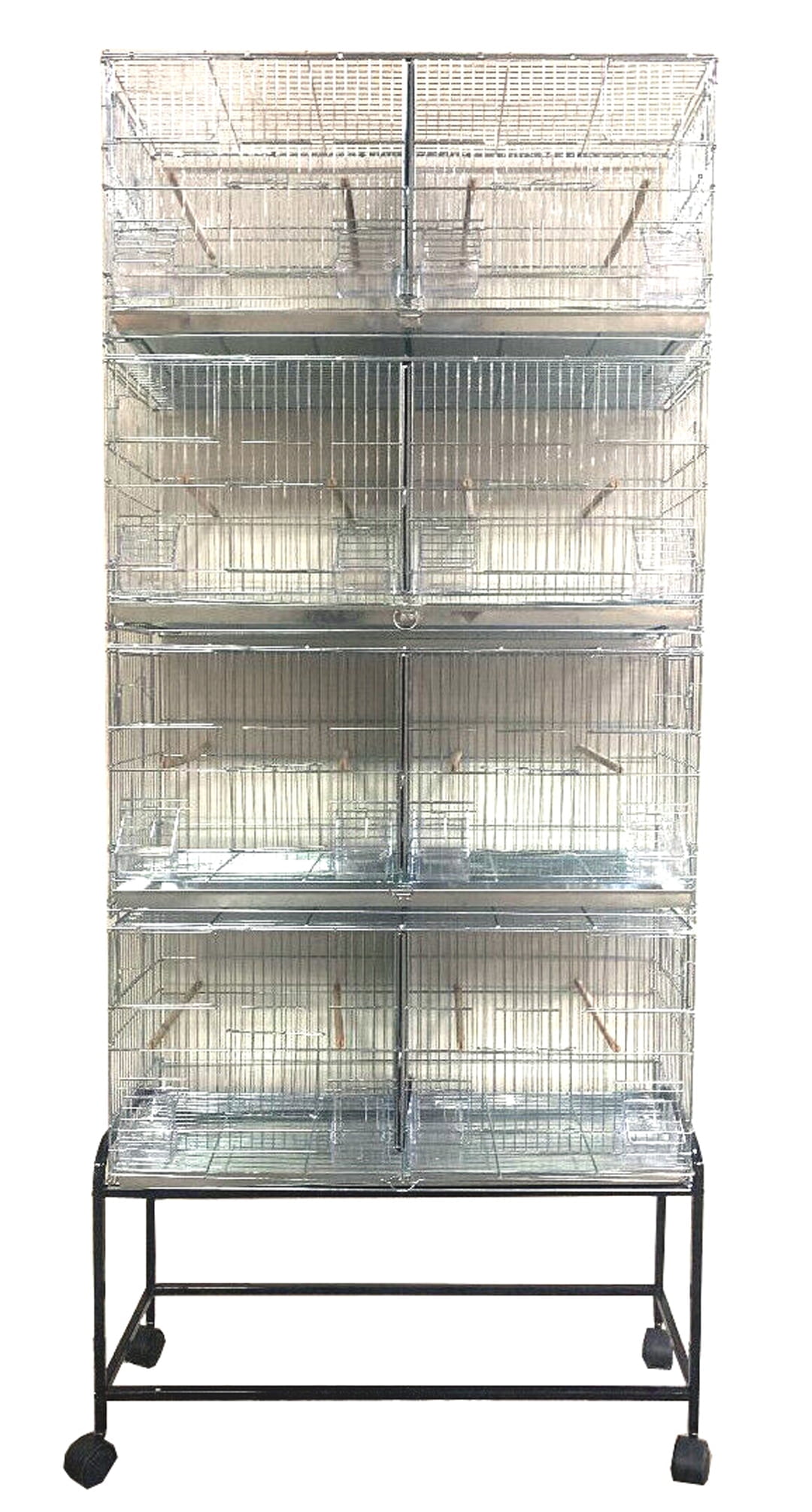 Walmart 4-Pack Galvanized Plated Stackable Breeding Bird Cages with ...