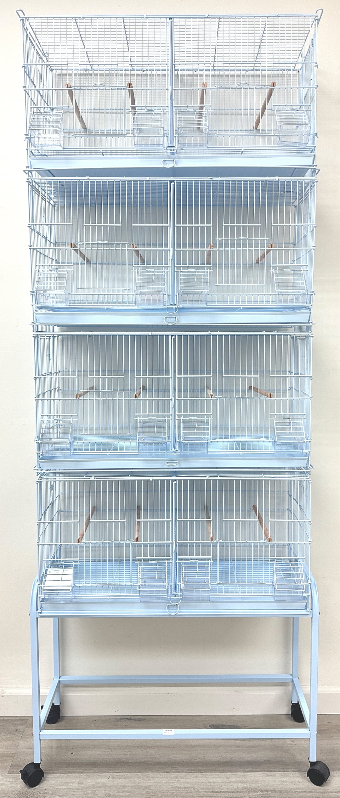 LOT of 4 White Stackable Double Breeding Breeder Flight Bird Cage Center Dividers Side Breeding ...