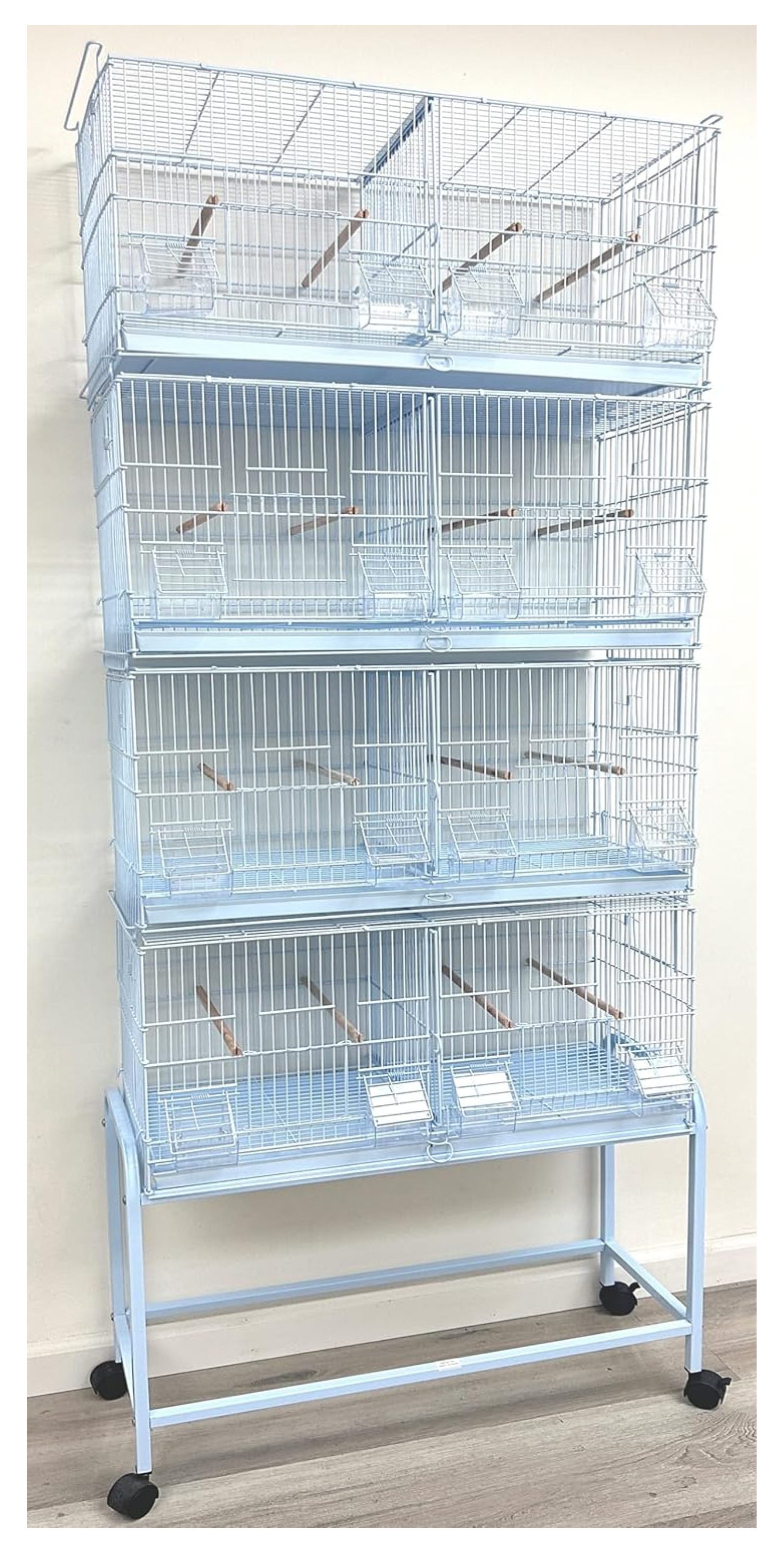 LOT of Large Stackable Breeder Flight Cage with Removable Center Divider and Breeding Nest Box ...