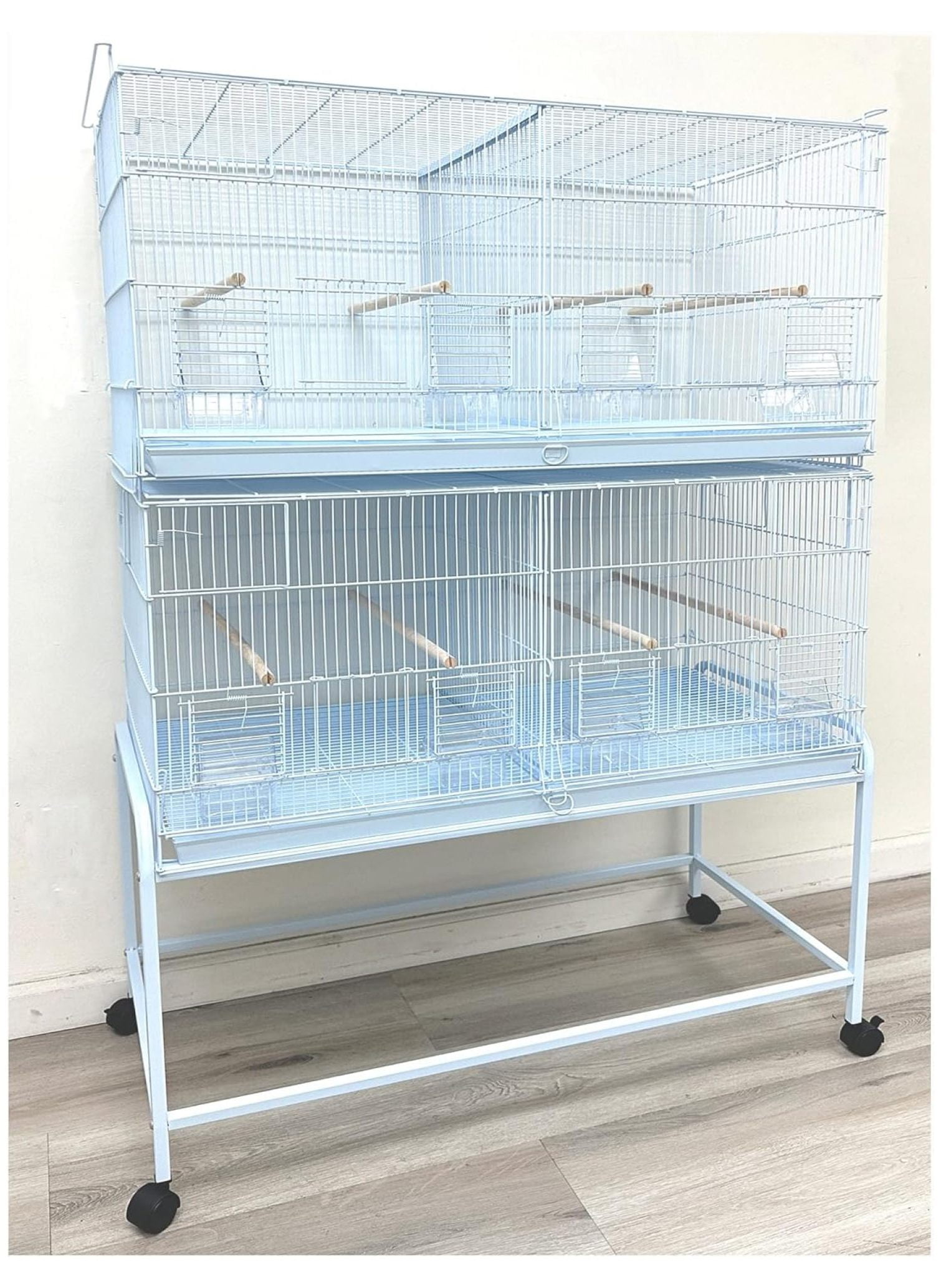 LOT of Two Extra Large Stackable Breeder Flight Cage Removable Center ...