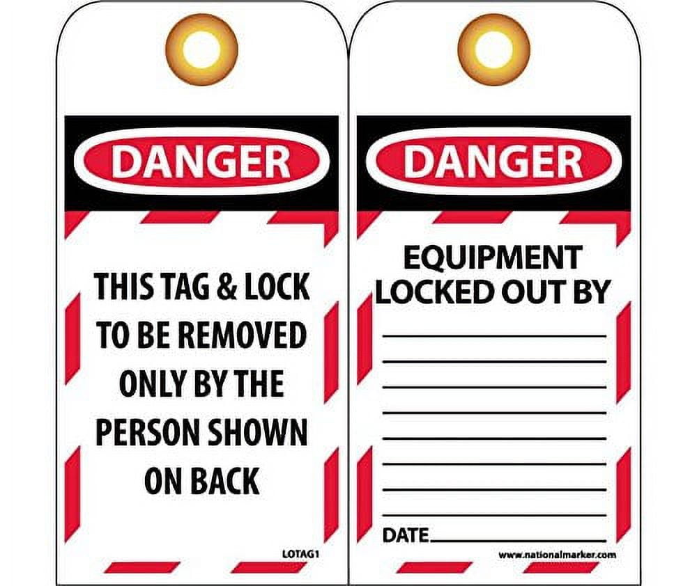 LOTAG1ST Polytag National Marker Danger This Tag Lock to Be Removed Onl ...