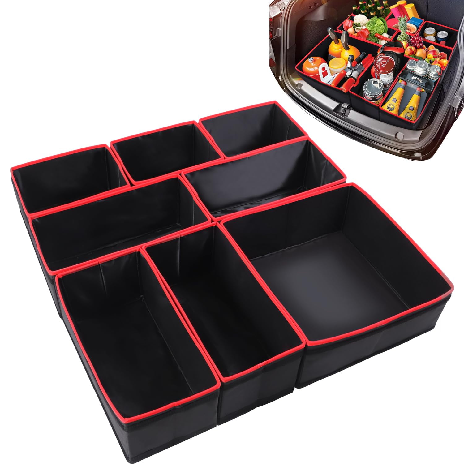 LOTCAIN Trunk Organizer for SUV,Collapsible Car Storage Organizer ...