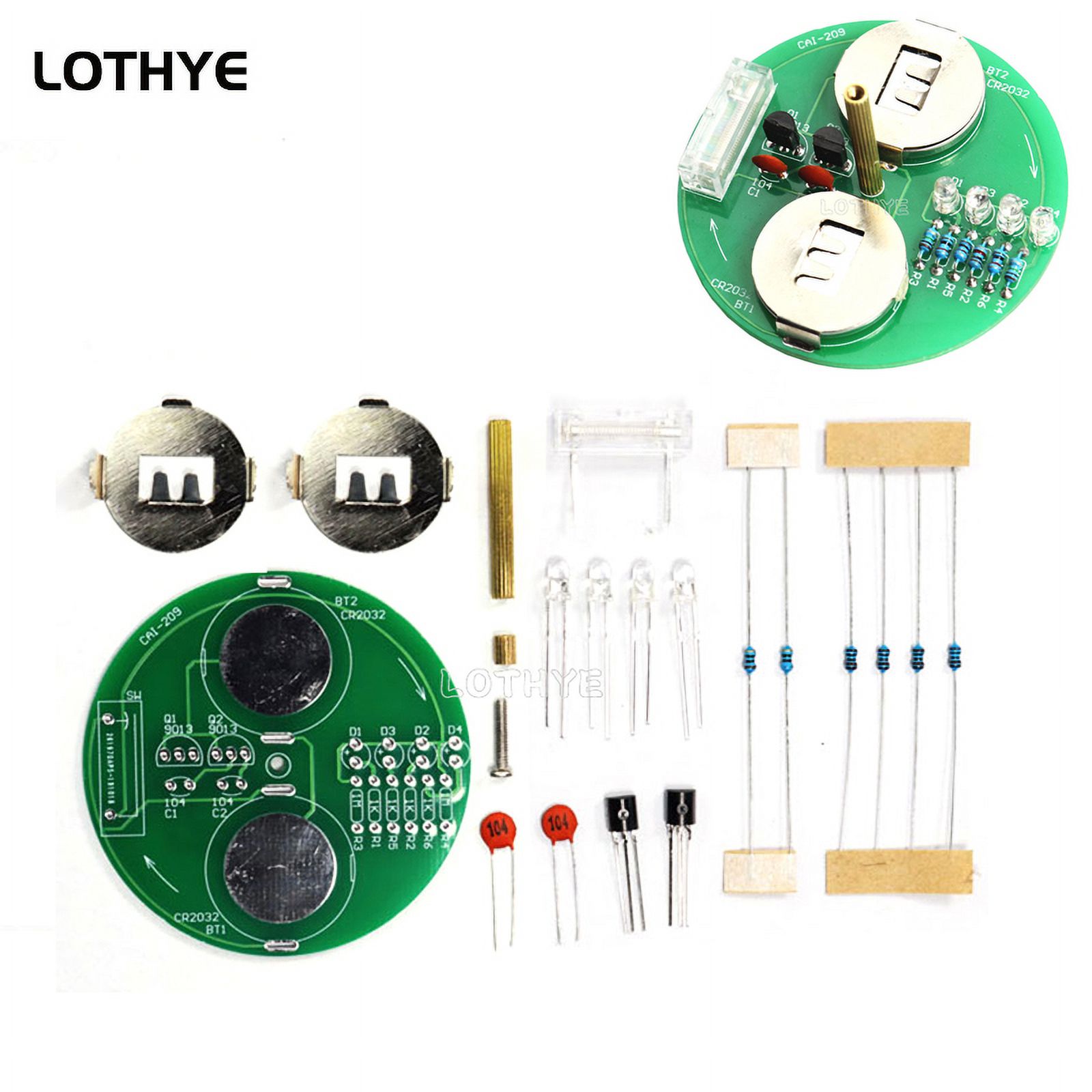 LOTHYE LED Luminous Fidget Spinner Making Kit DIY Gyroscope Electronic ...