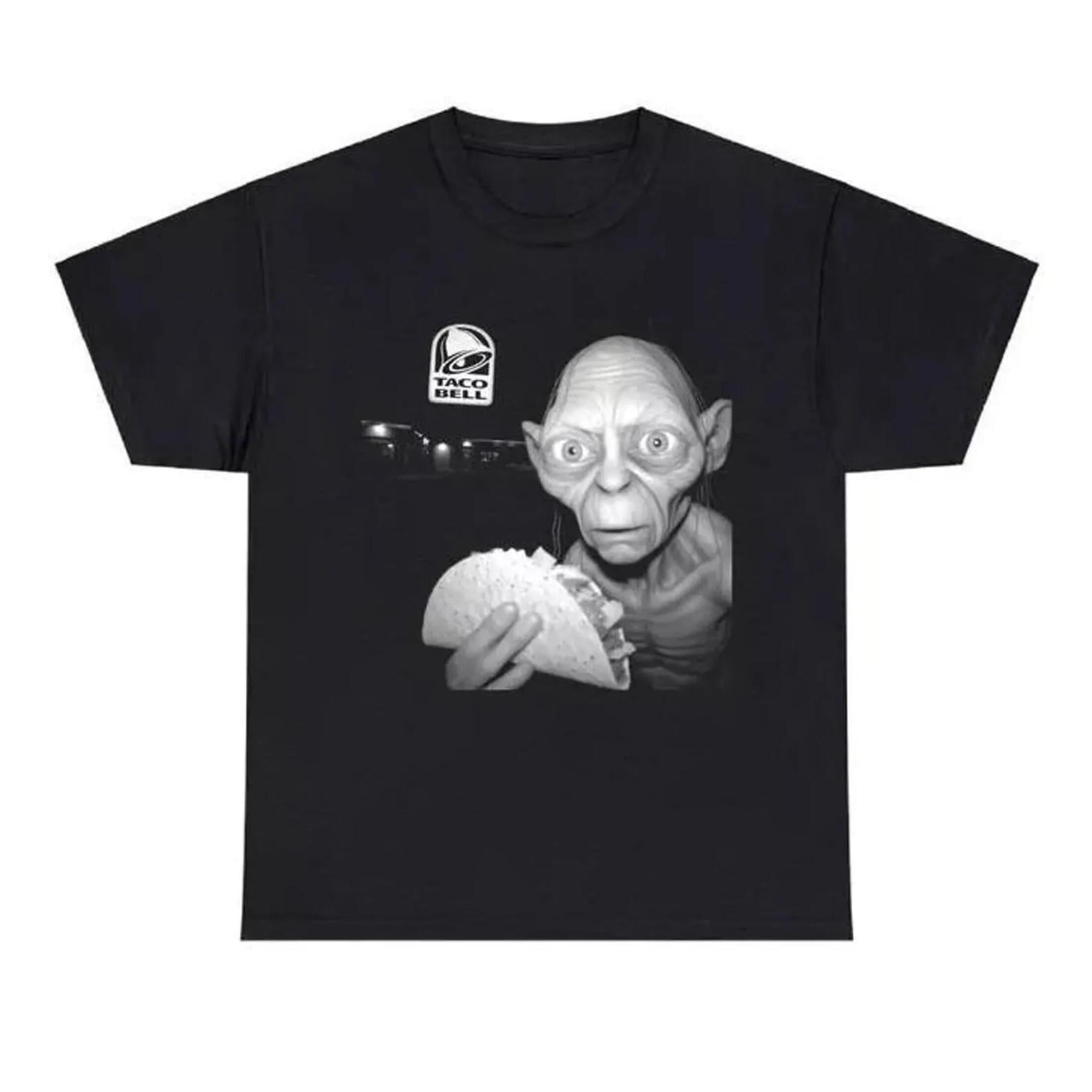 LOTR Gollum Taco Bell Graphic T-shirt, Funny Meme Genz Dank Gollum ...