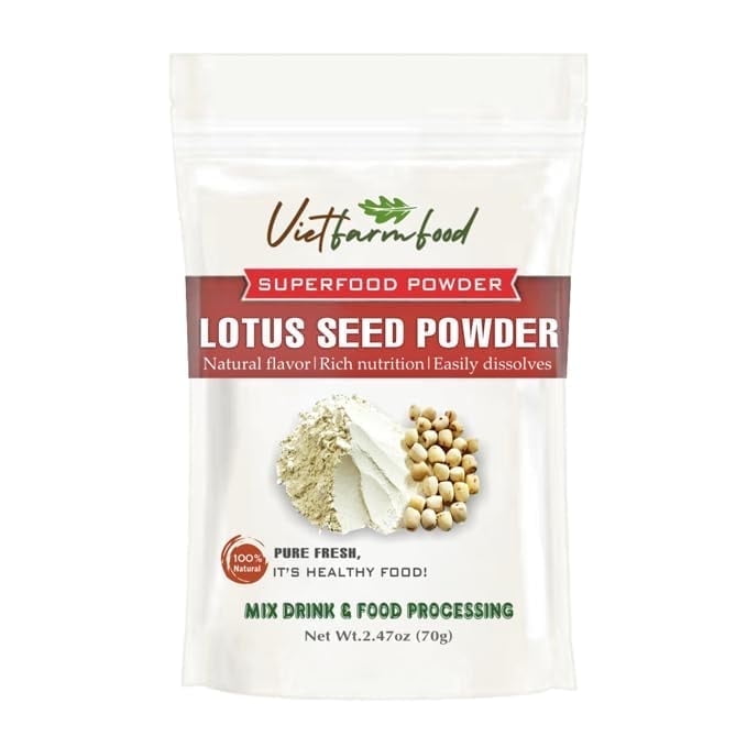 LOTUS SEED POWDER 2.47 oz (70g) VIETFARMFOOD: Pure freeze-dried ...