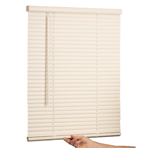 LOTUS & WINDOWARE Cordless Mini Blind, 1" Vinyl Slats, 58" Wide x 48 ...