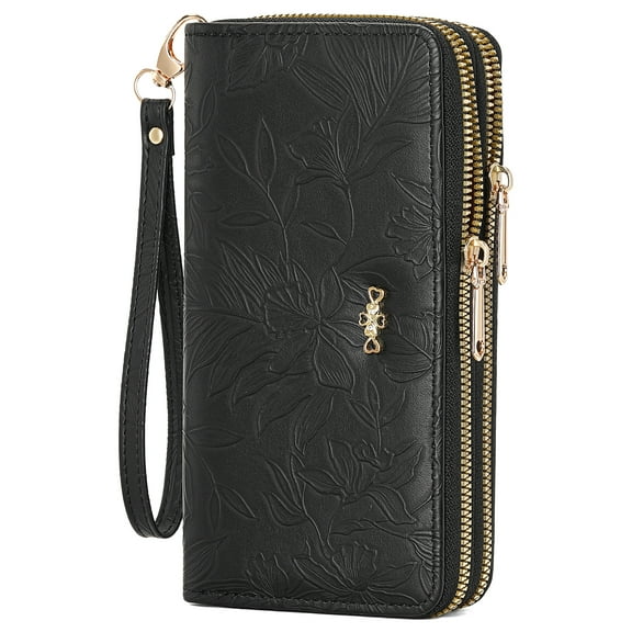 Fashion Leopard Print Women's Wallet Double Zipper Women's Short Wallet ...