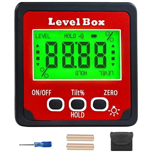 LOUISWARE Digital Inclinometer Angle Finder Gauge, IP54 Digital ...