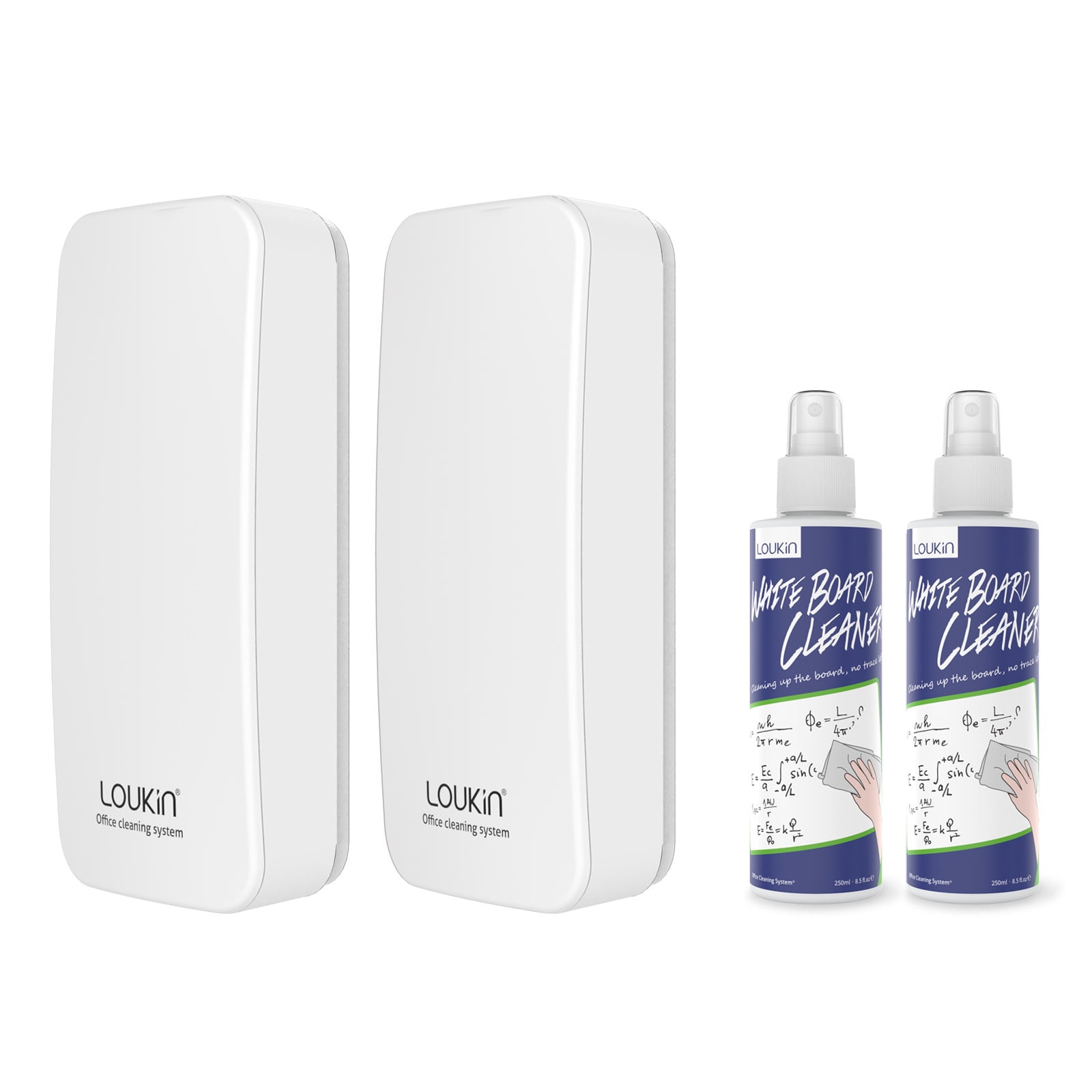 LOUKIN 2 Pack Magnetic Dry Erase Eraser, Whiteboard Eraser, Glass Board ...
