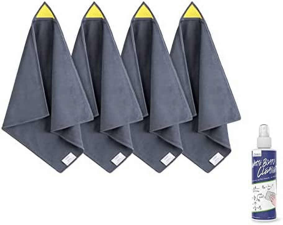 LOUKIN 4pcs Magnetic Whiteboard Cleaning Cloth, Dry Erase Cleaning ...