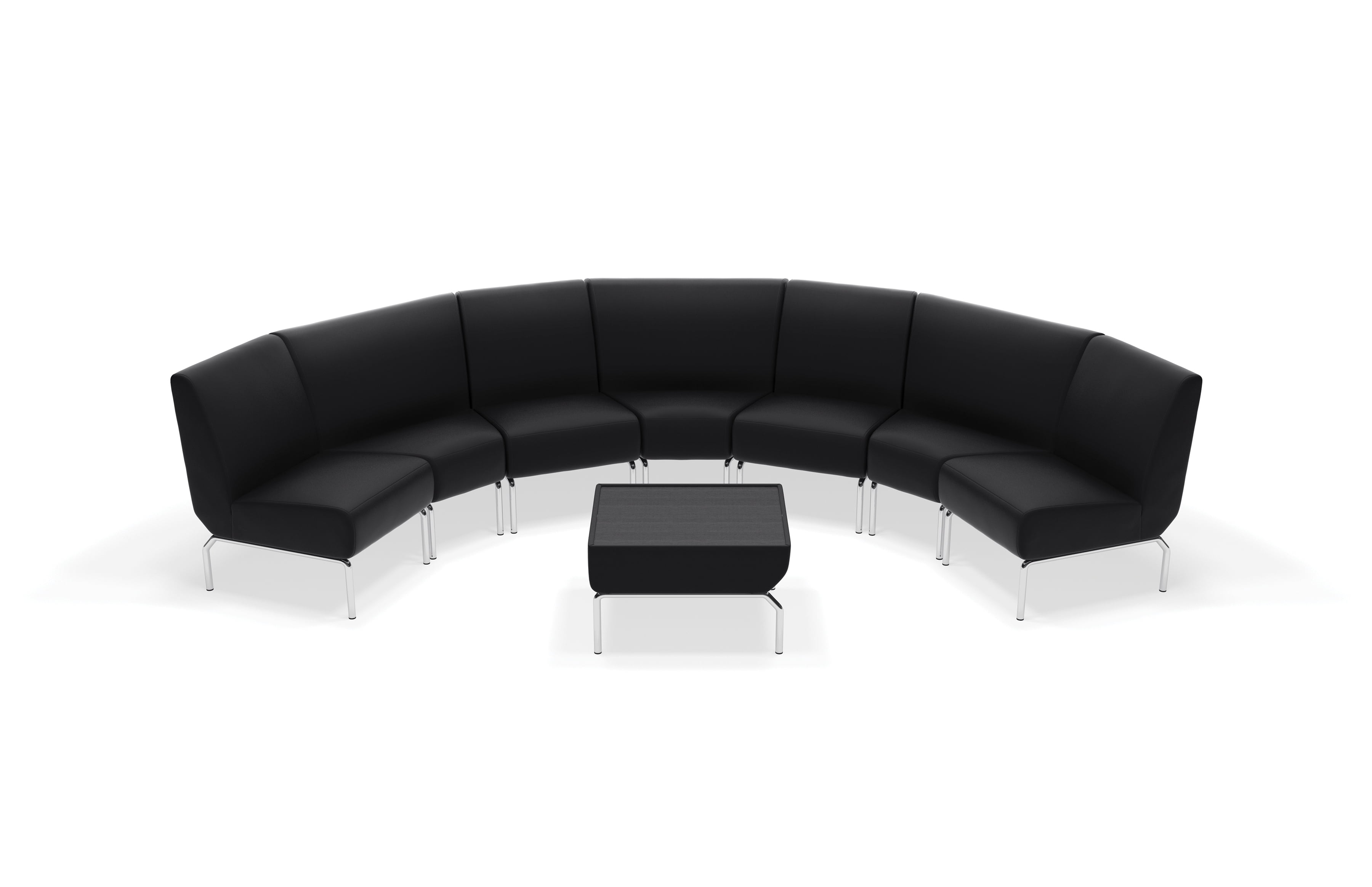 LOUNGE - TRIUMPH CURVE W/TABLE - BLACK - Walmart.com