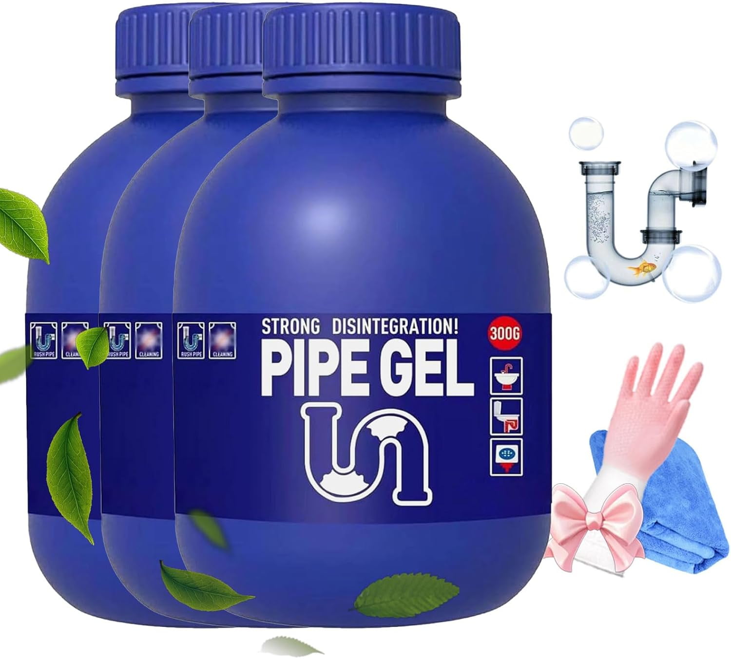 LOUQIBINE Pipe Bobo Drain Cleaner 2025 300ml Professional Strength Clog ...