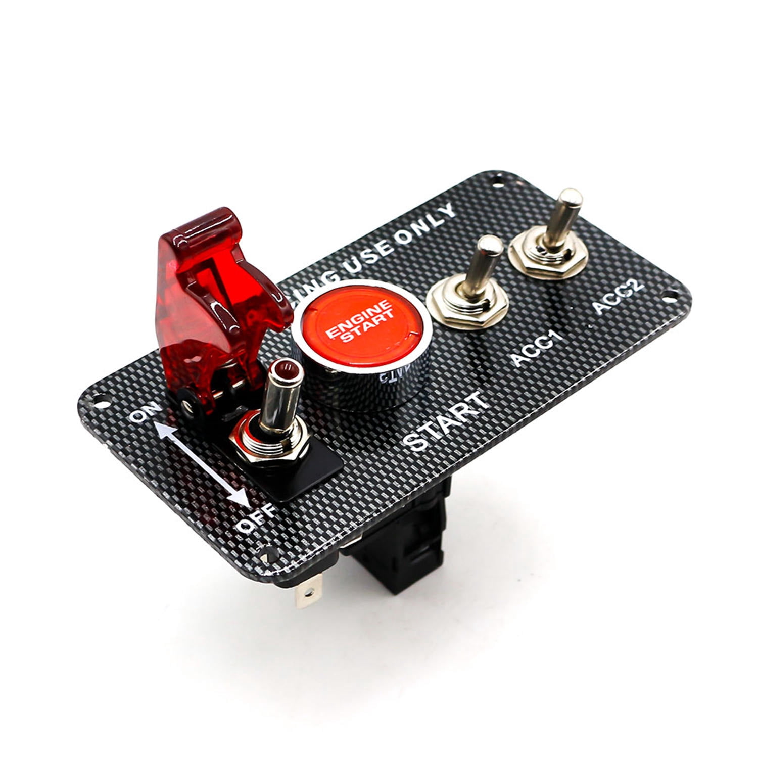 LOUVEROLA 12V Ignition Switch Panel Car Accessory Start Button Set for ...