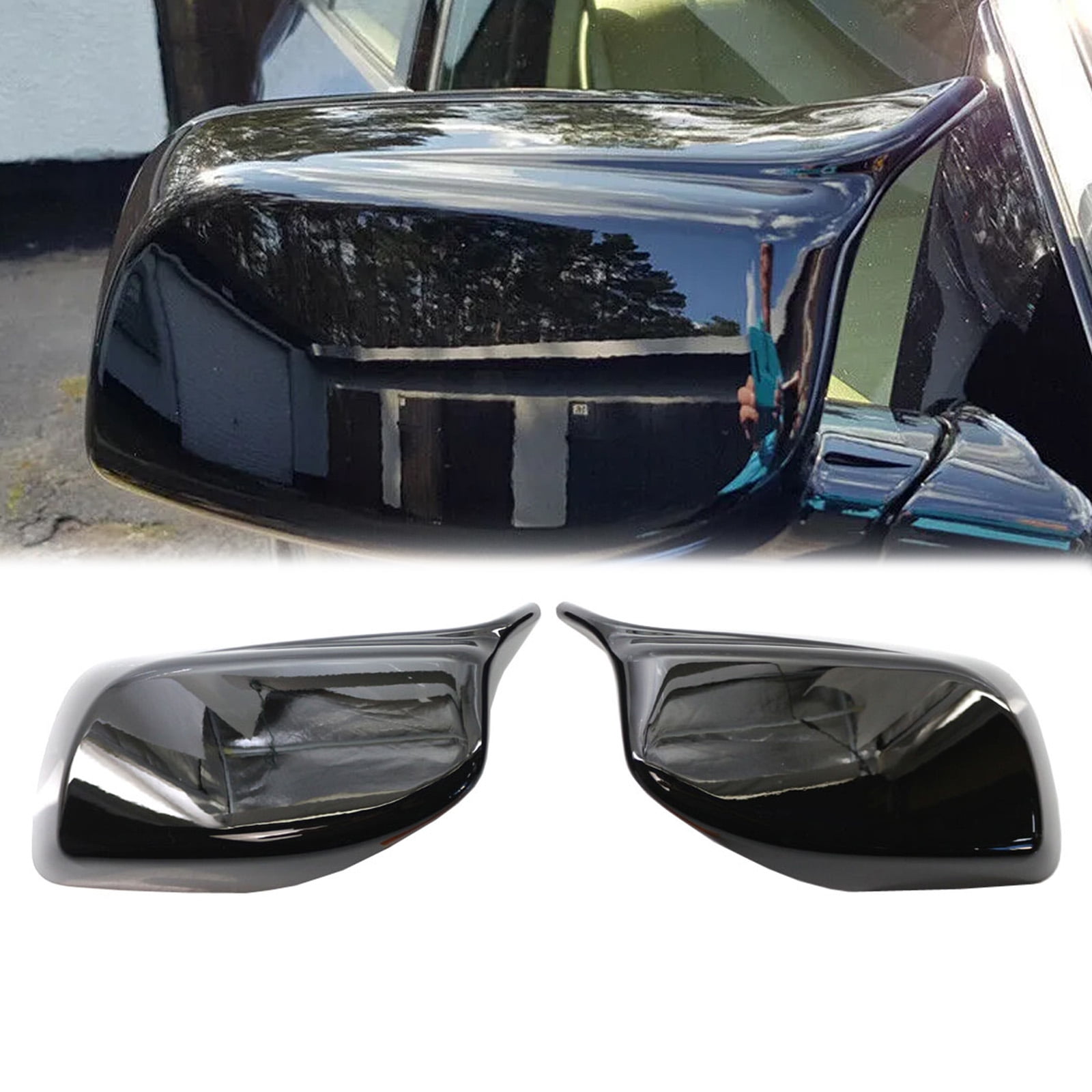 LOUVEROLA A pair of replacement buckle horn mirror covers for BMW E60 ...