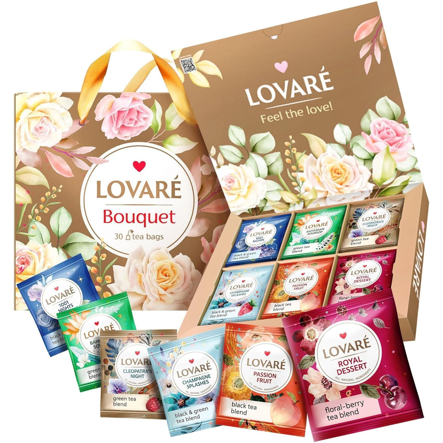 LOVARE Tea Bags Variety Pack - Made in Ukraine - Black and Green ...