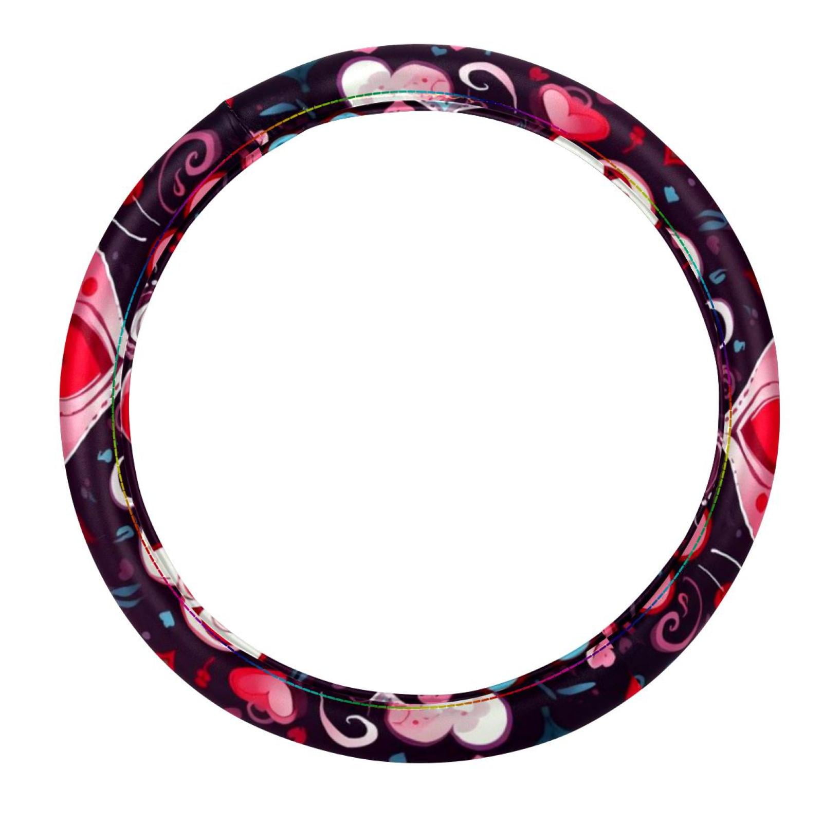 LOVE 14.5 Inch Printing PVC Leather Car Wheel Cover Auto Accessories ...