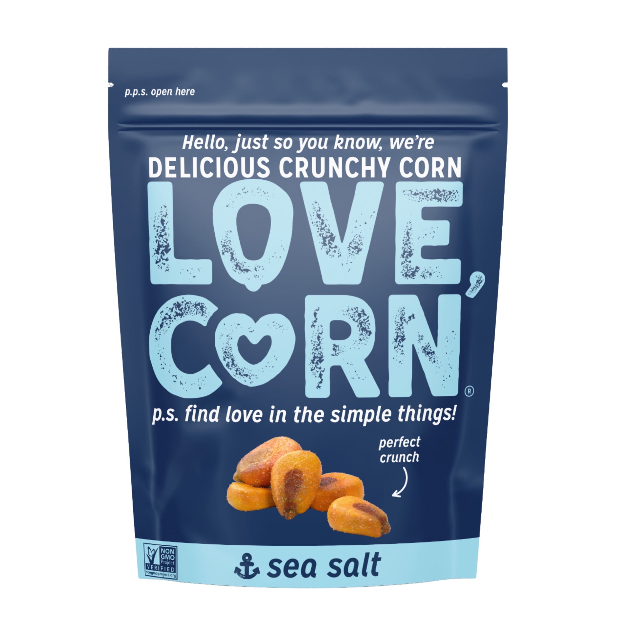 LOVE CORN Sea Salt 16oz x 1 bag - Delicious Crunchy Corn - Healthy ...