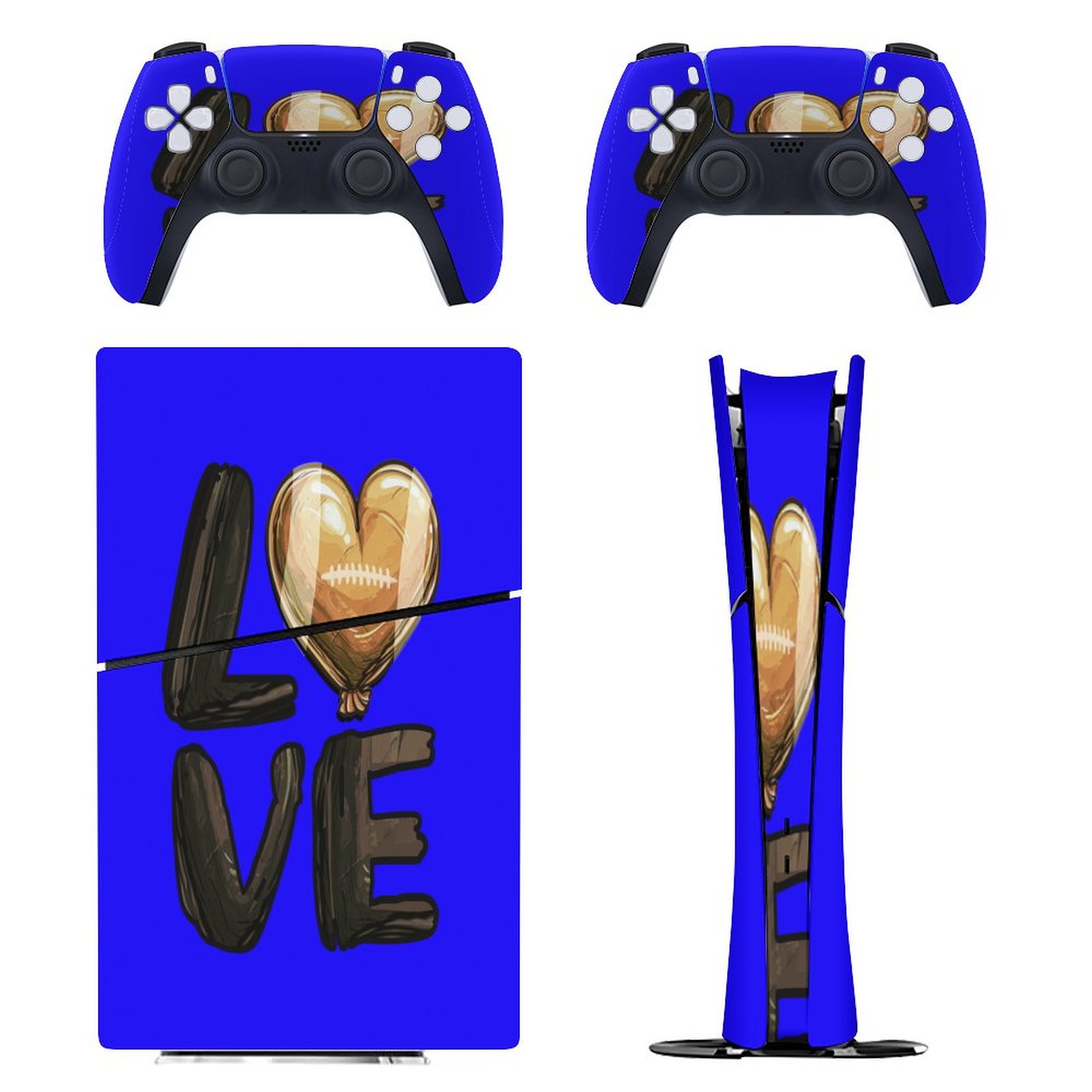 LOVE, Design, Football PS5/PS5 Slim Digital Disc Skin Sticker For ...
