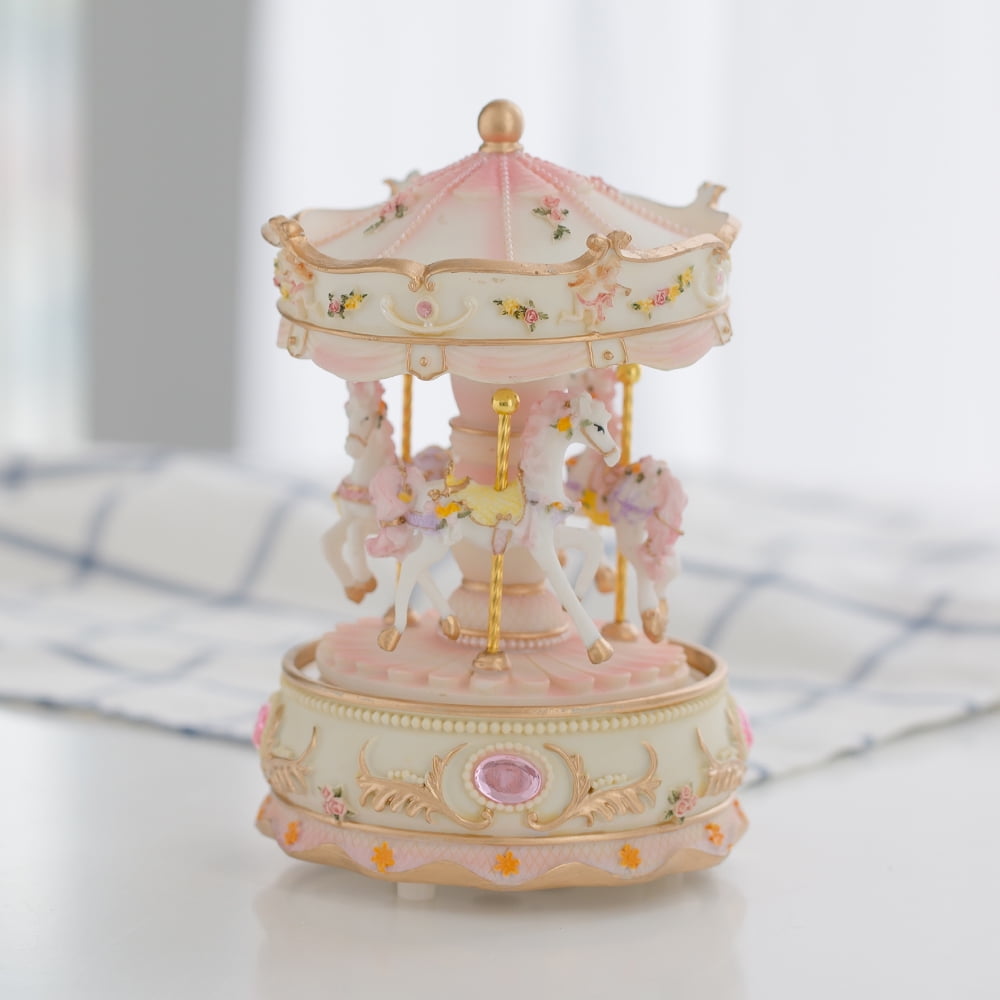 LOVE FOR YOU gift packaging music box carousel unicorn for baby girls ...