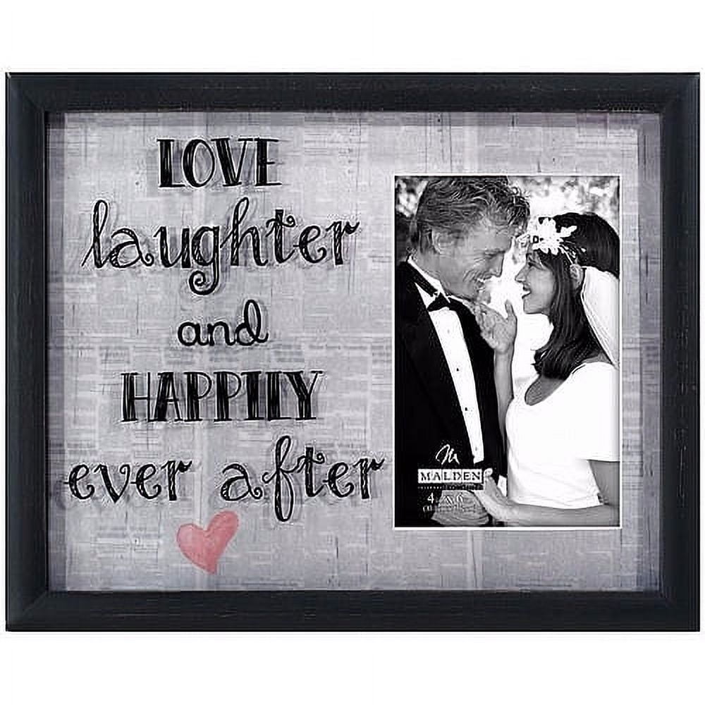 LOVE LAUGHTER AND HAPPILY EVER AFTER Newprints Reflection Frame - 4x6 ...