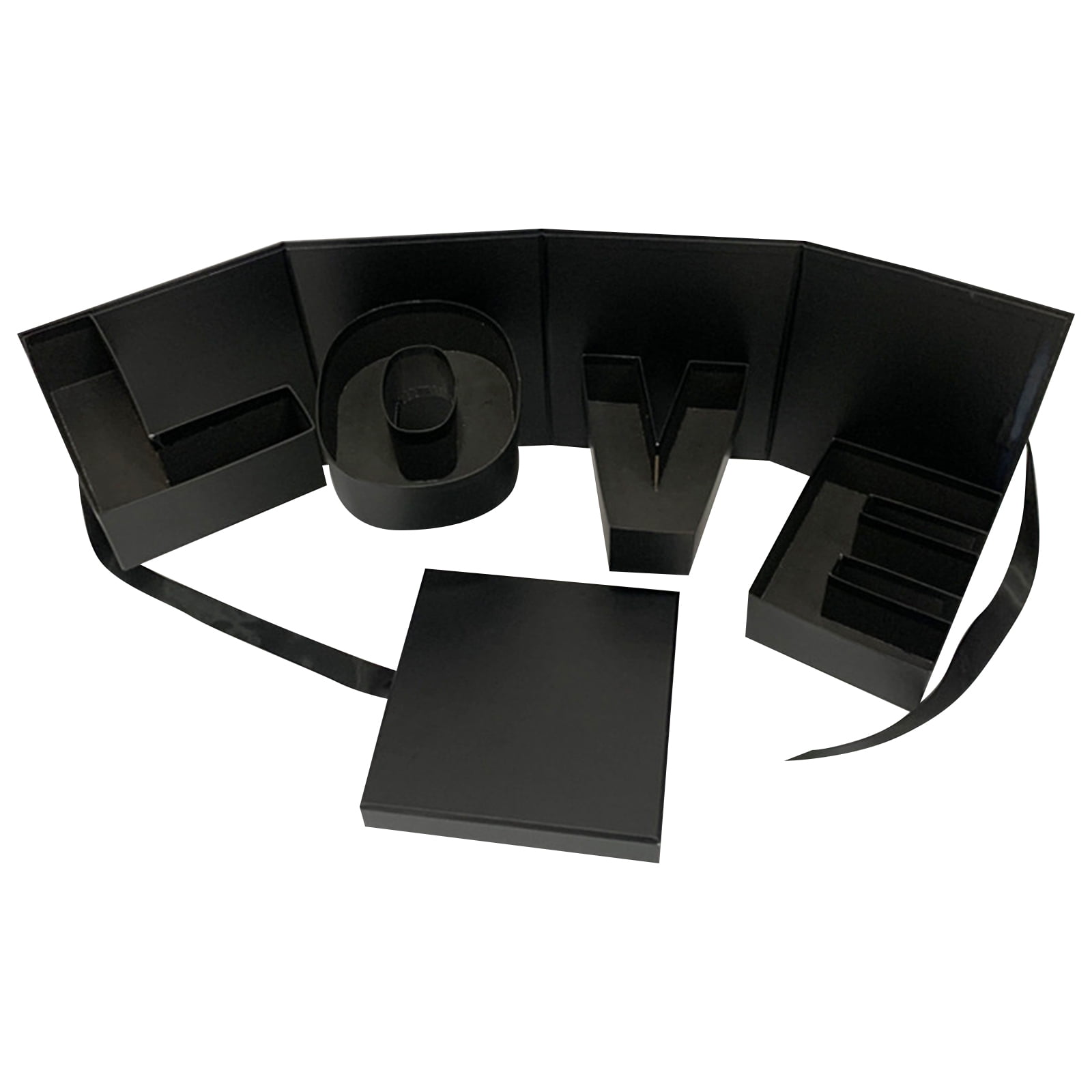 LOVE Letter Shaped Gift Box Set, Empty Cardboard Flower Box with ...