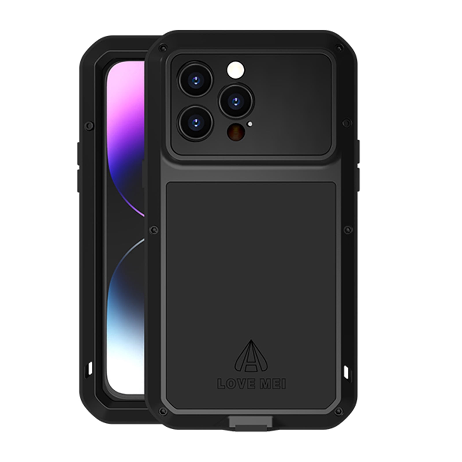 LOVE MEI Metal Case for iPhone 14 Pro Max, Heavy Duty Powerful ...