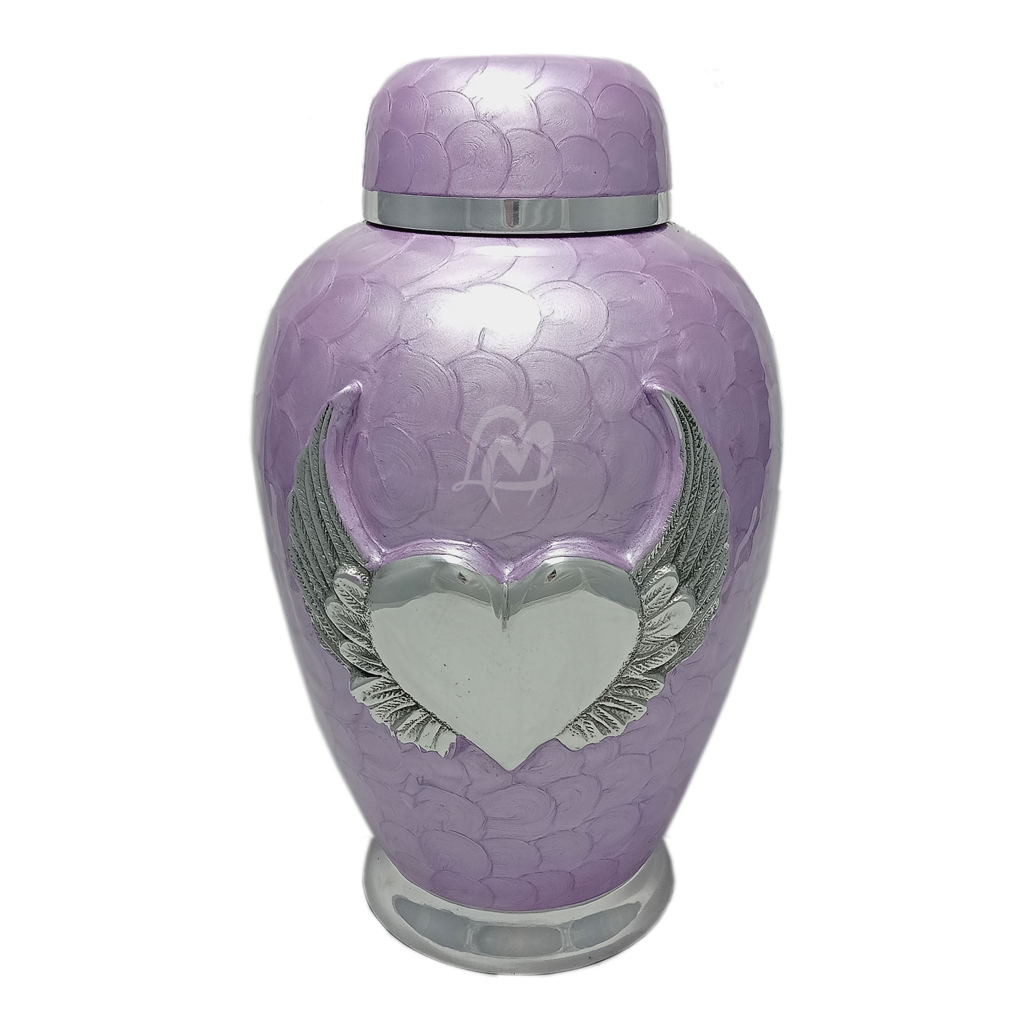 LOVE MEMORIALS Cremation Urns- Dom Top Urn Purple Enameled with Angle ...
