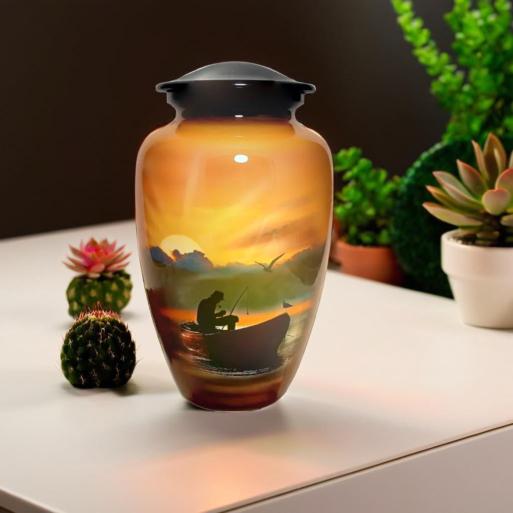 LOVE MEMORIALS Cremation Urns- Stylish Boat Man Adult Urn Best Urn for ...