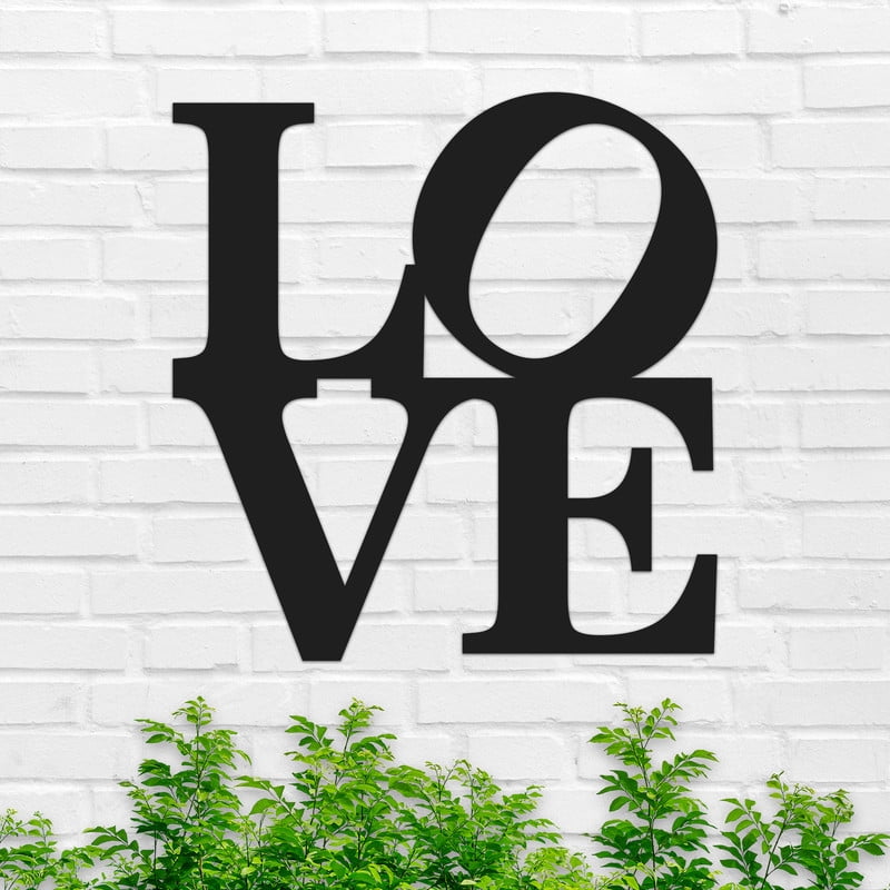 LOVE Metal Sign Metal LOVE Wall Decoration Couple Heart-Shaped Eternal ...