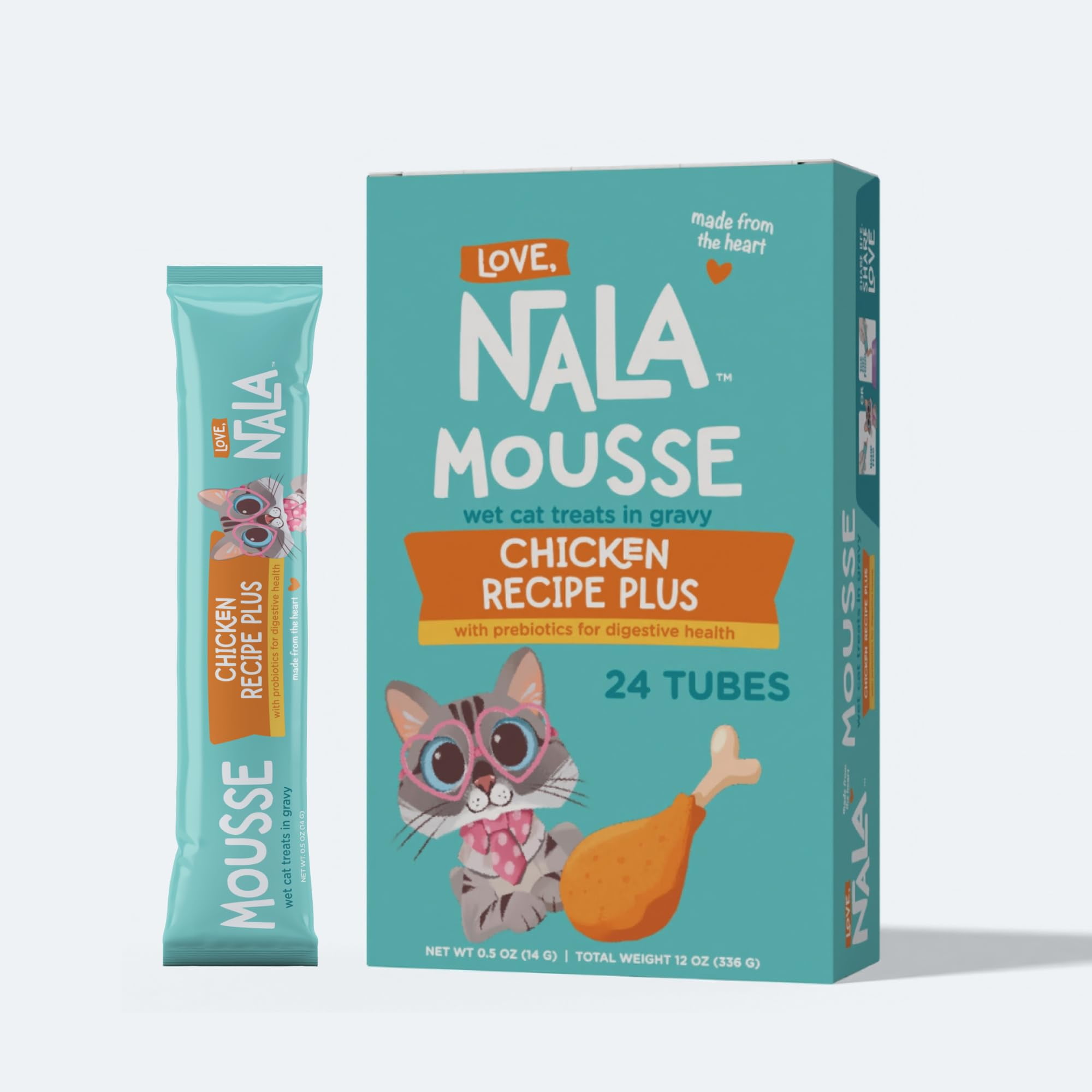 LOVE, NALA - Digestive Health - Chicken Plus Prebiotic Mousse - Wet ...