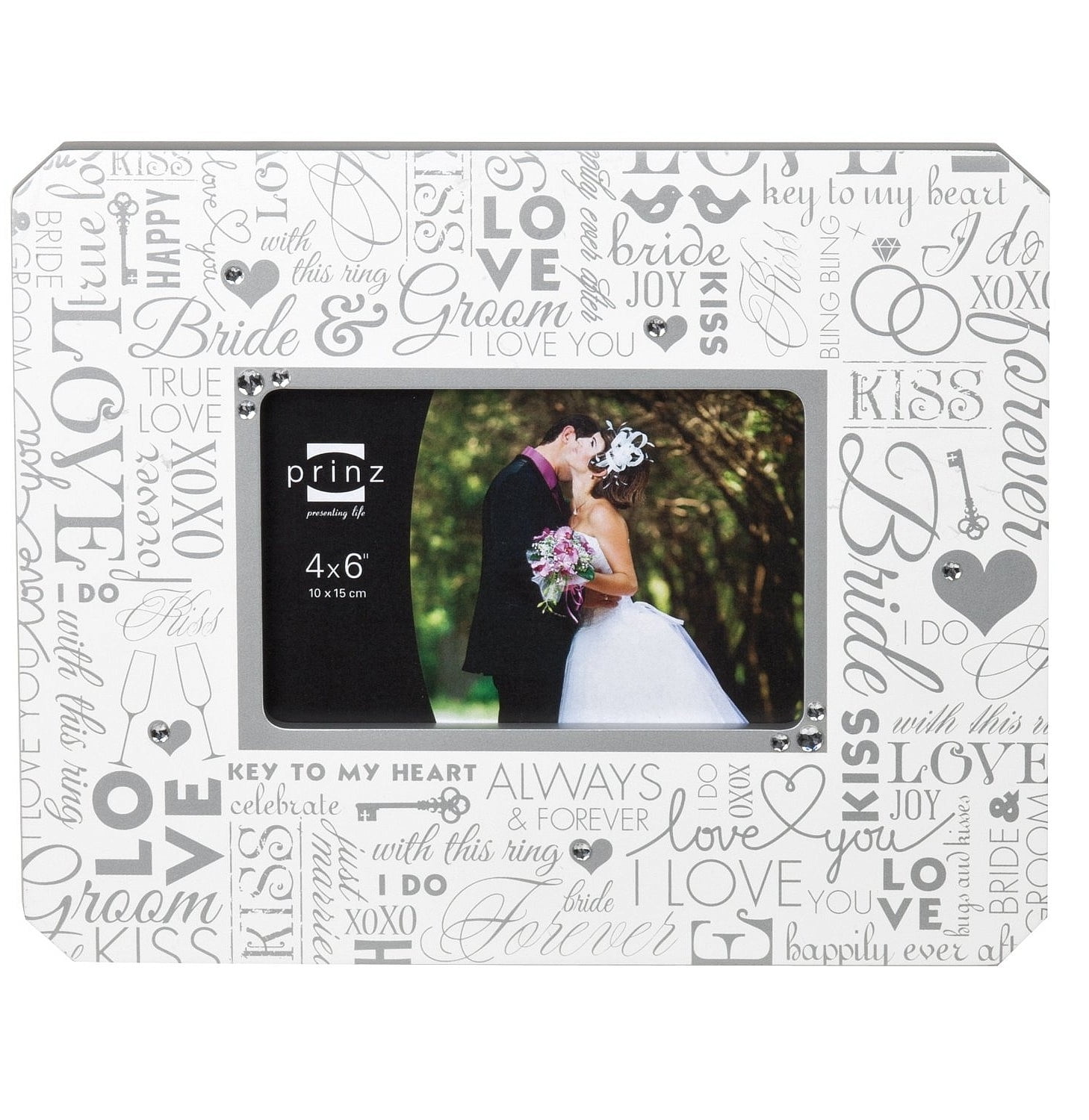 LOVE SPOKEN TYPOGRAPHY Wood keepsake frame by Prinz - 4x6 - Walmart.com