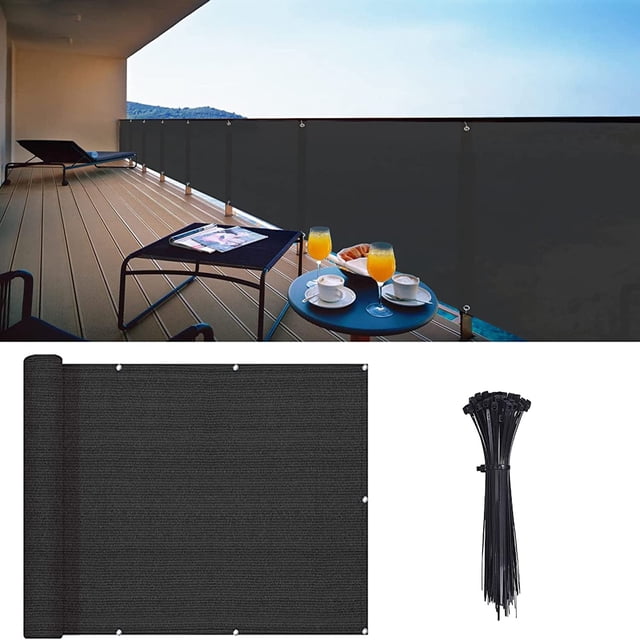 LOVE STORY 3.3' x 19.5' Balcony Privacy Screen Fence Cover Mesh for ...