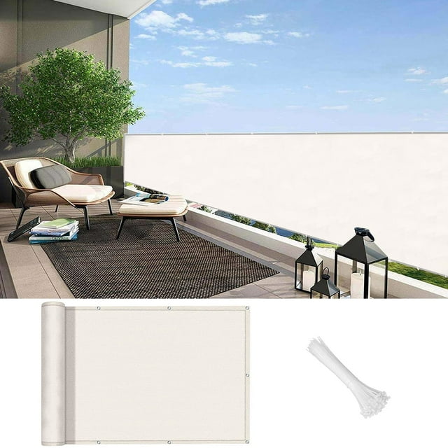 LOVE STORY 3' x 16' Balcony Privacy Screen Fence Cover Mesh for Deck ...