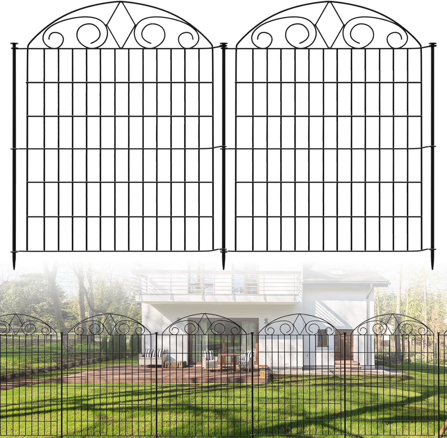 LOVE STORY 5 Panels No Dig Decorative Garden Fence Animal Barrier ...