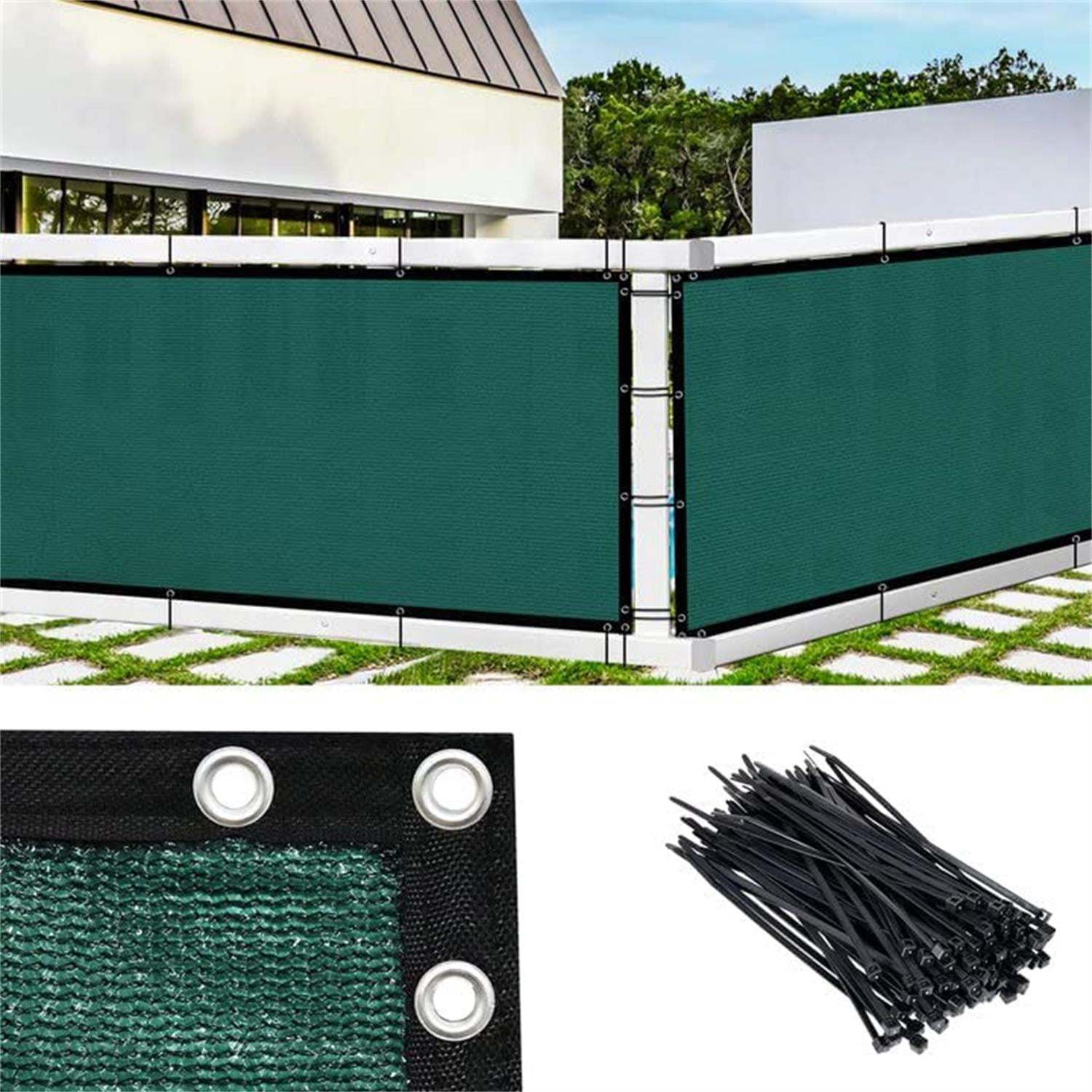 LOVE STORY 6'x50' Dark Green Privacy Screen, Heavy Duty Mesh Windscreen ...