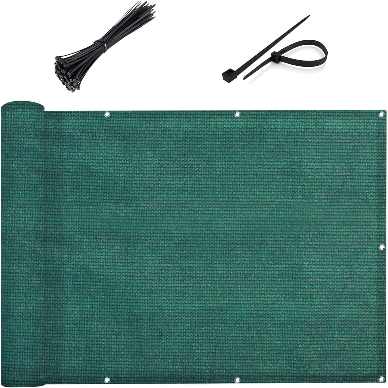 LOVE STORY Balcony Privacy Screen 2.5'x10' Dark Green Fence Privacy ...