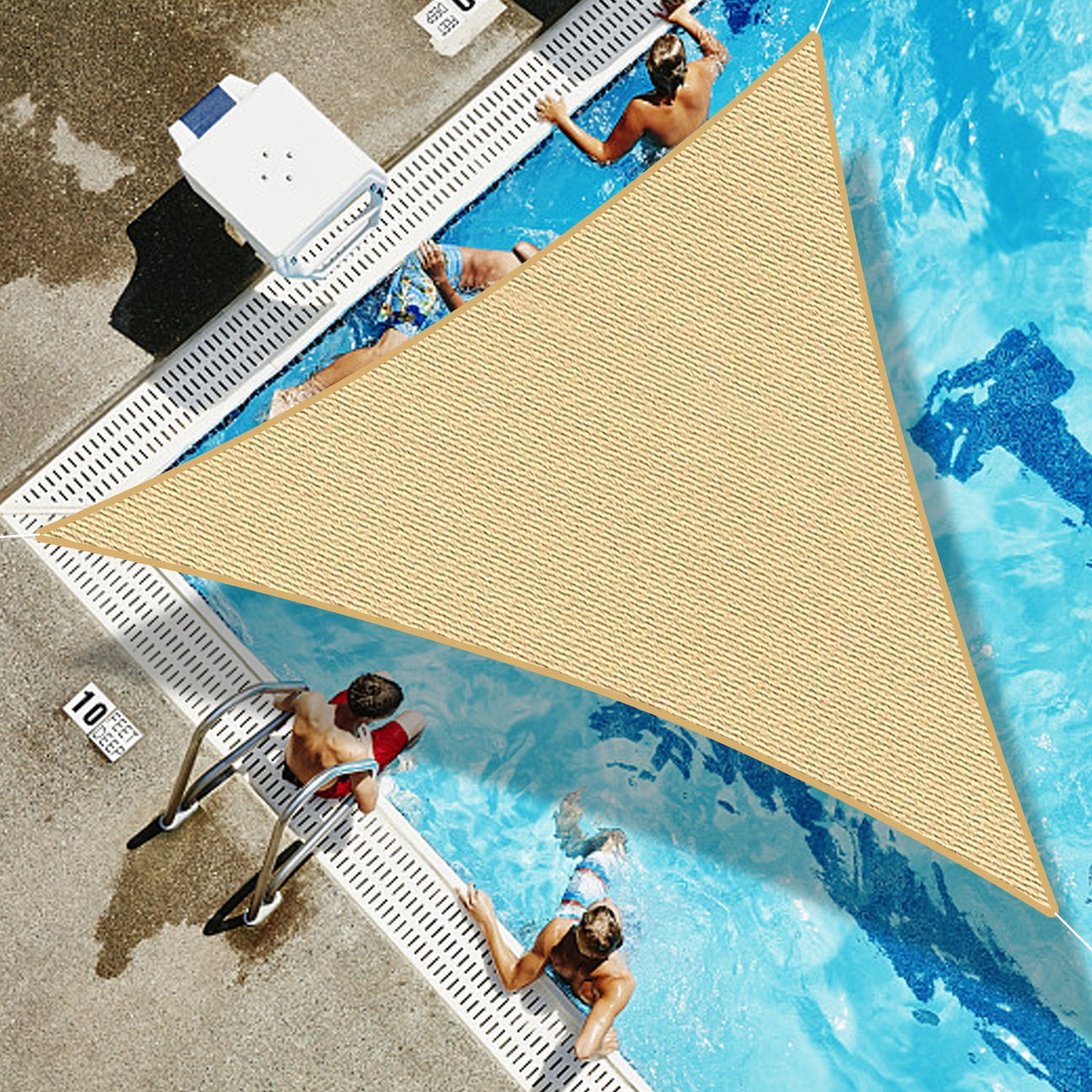 LOVE STORY Custom Size 10'x14'x17.2' Sand Sun Shade Sail Right Triangle ...
