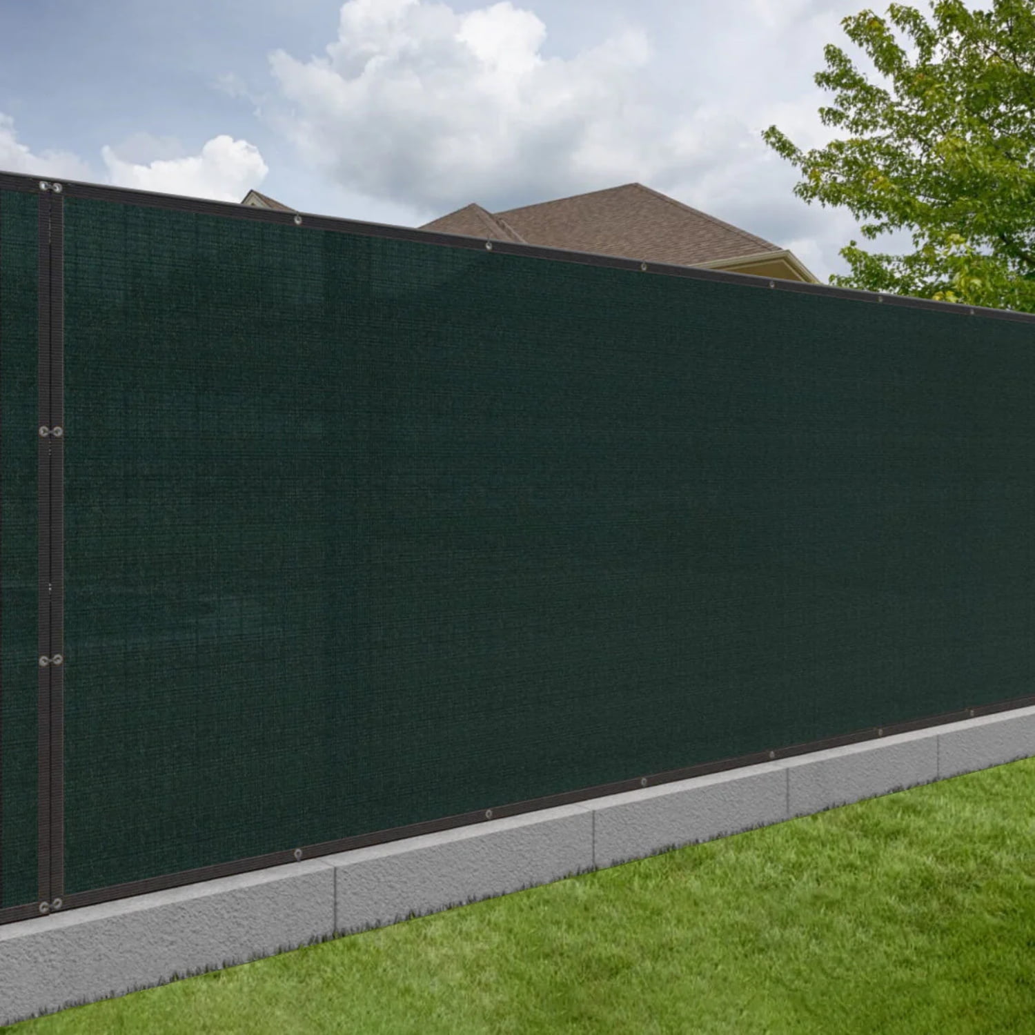 LOVE STORY Custom Size 6'x12' Dark Green Fence Privacy Screen Heavy ...