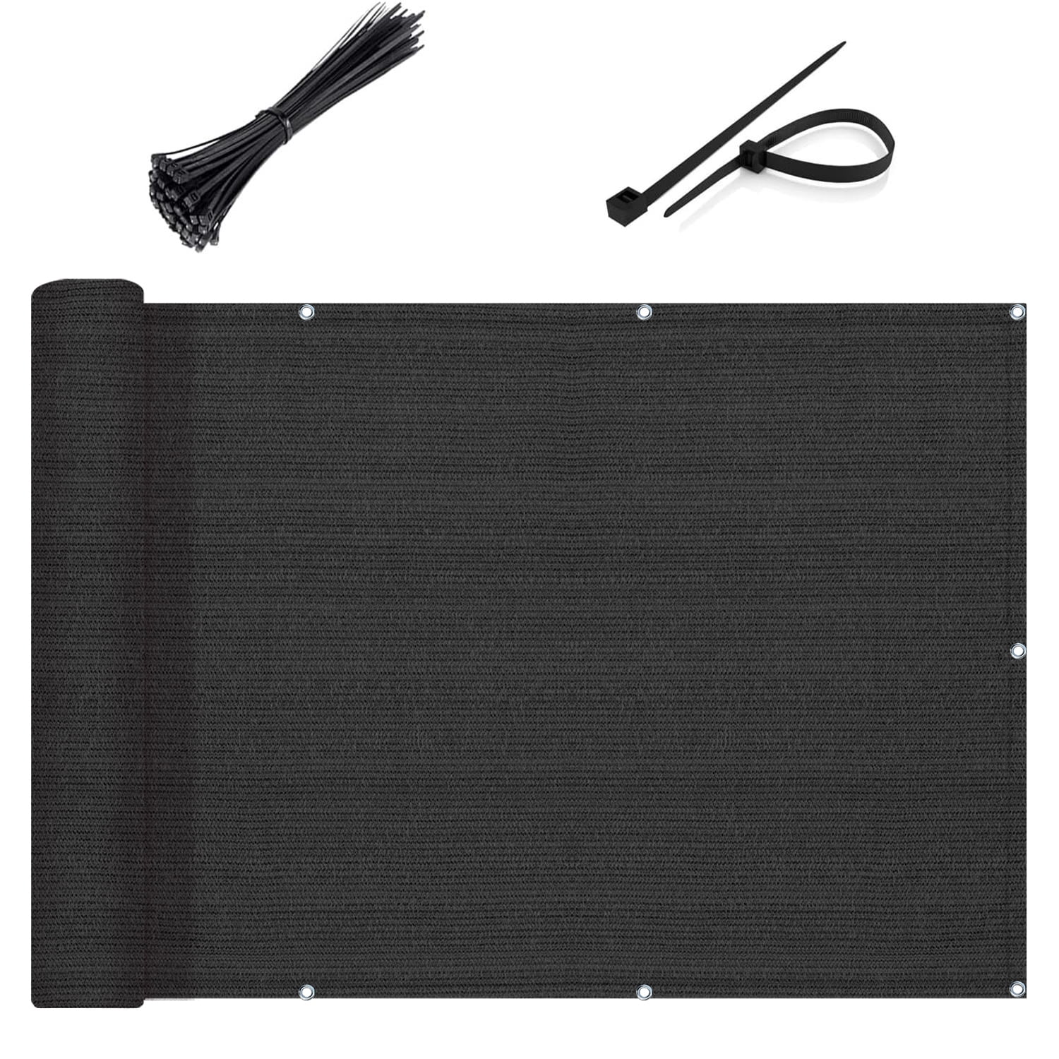LOVE STORY Custom Size Balcony Privacy Screen 3'x6' Black Fence Privacy ...