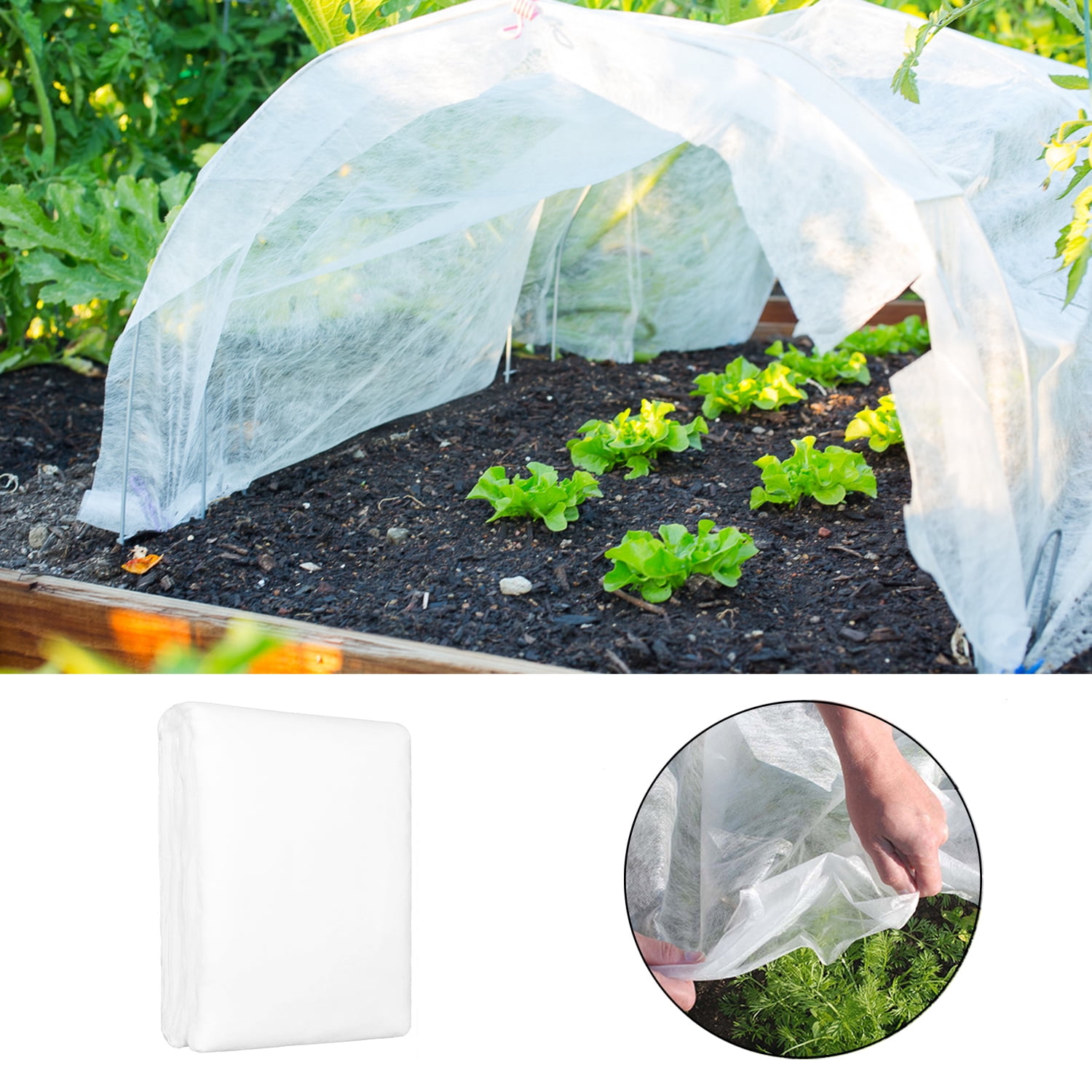 LOVE STORY Plant Covers Freeze Protection 1.5oz 6x25FT Reusable Frost ...