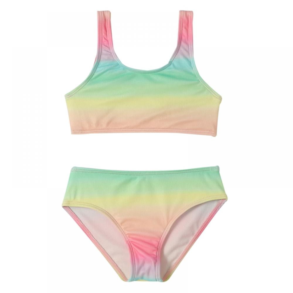 LOVEBAY Girls Bikini Beach Swimwear 2 Piece Swimsuits Quick Dry ...